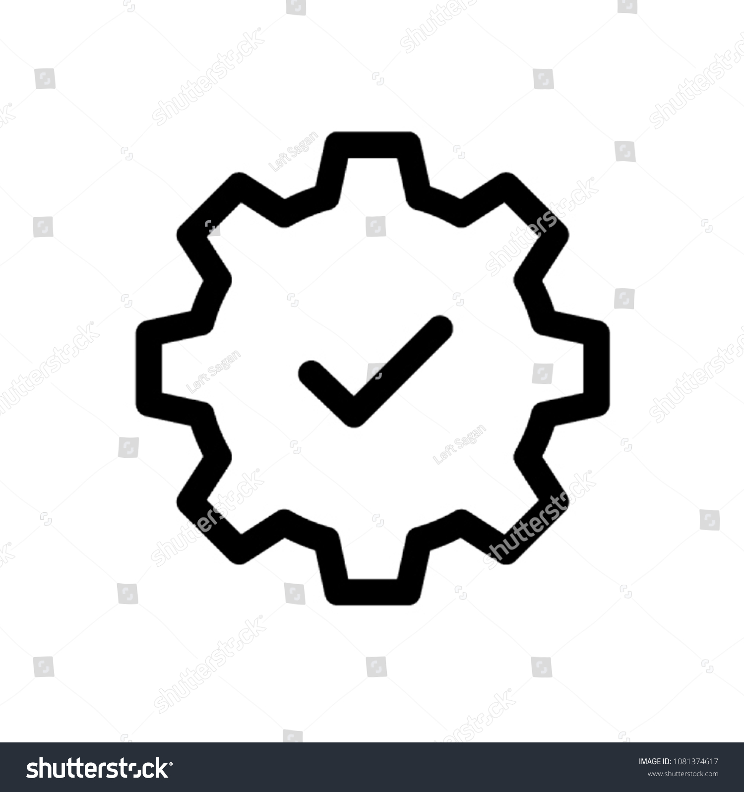 Settings Icon Vector Pictogram Mark Symbol Stock Vector (Royalty Free ...