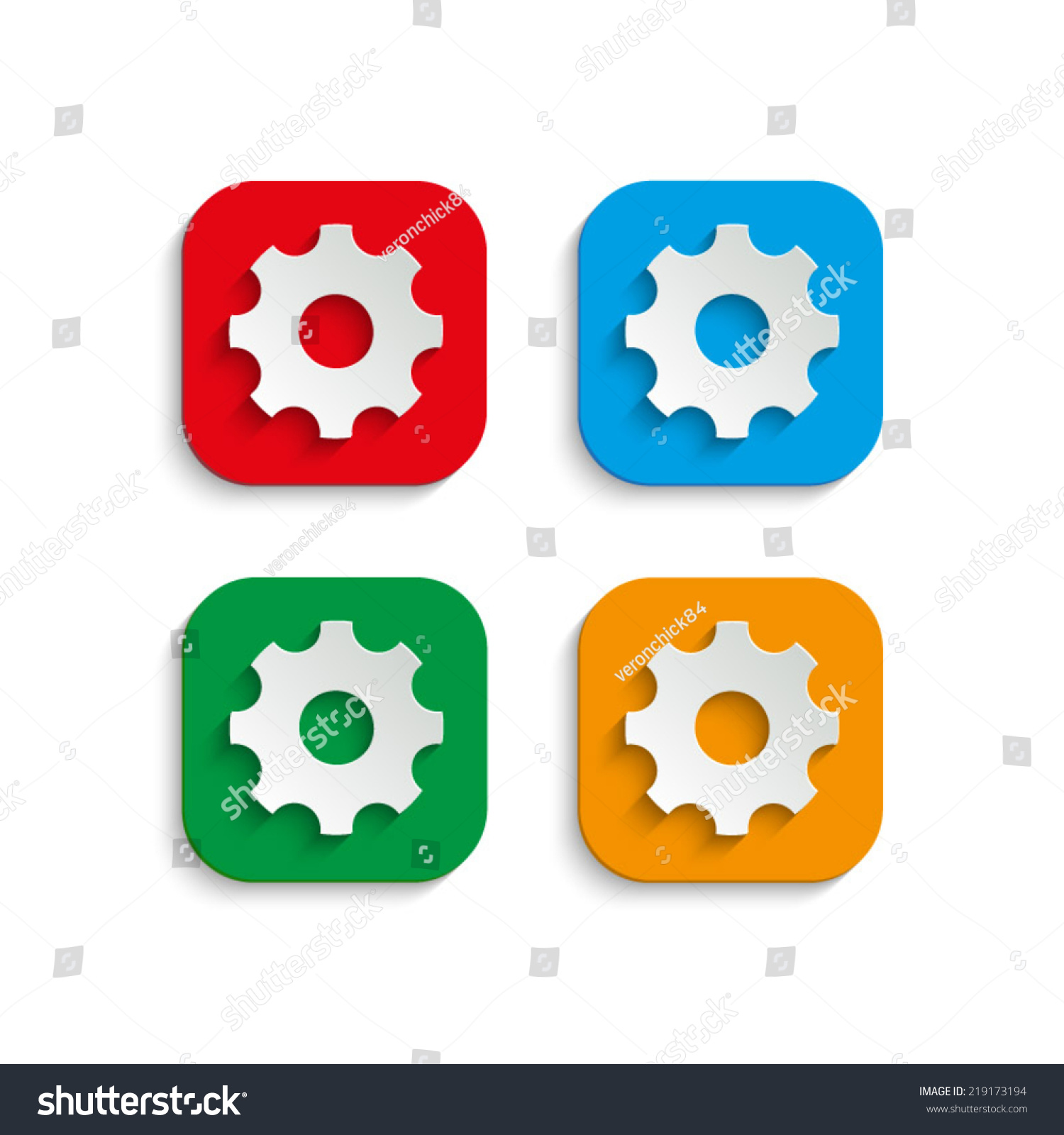 Settings Icon Vetor Stock Vector (Royalty Free) 219173194 | Shutterstock