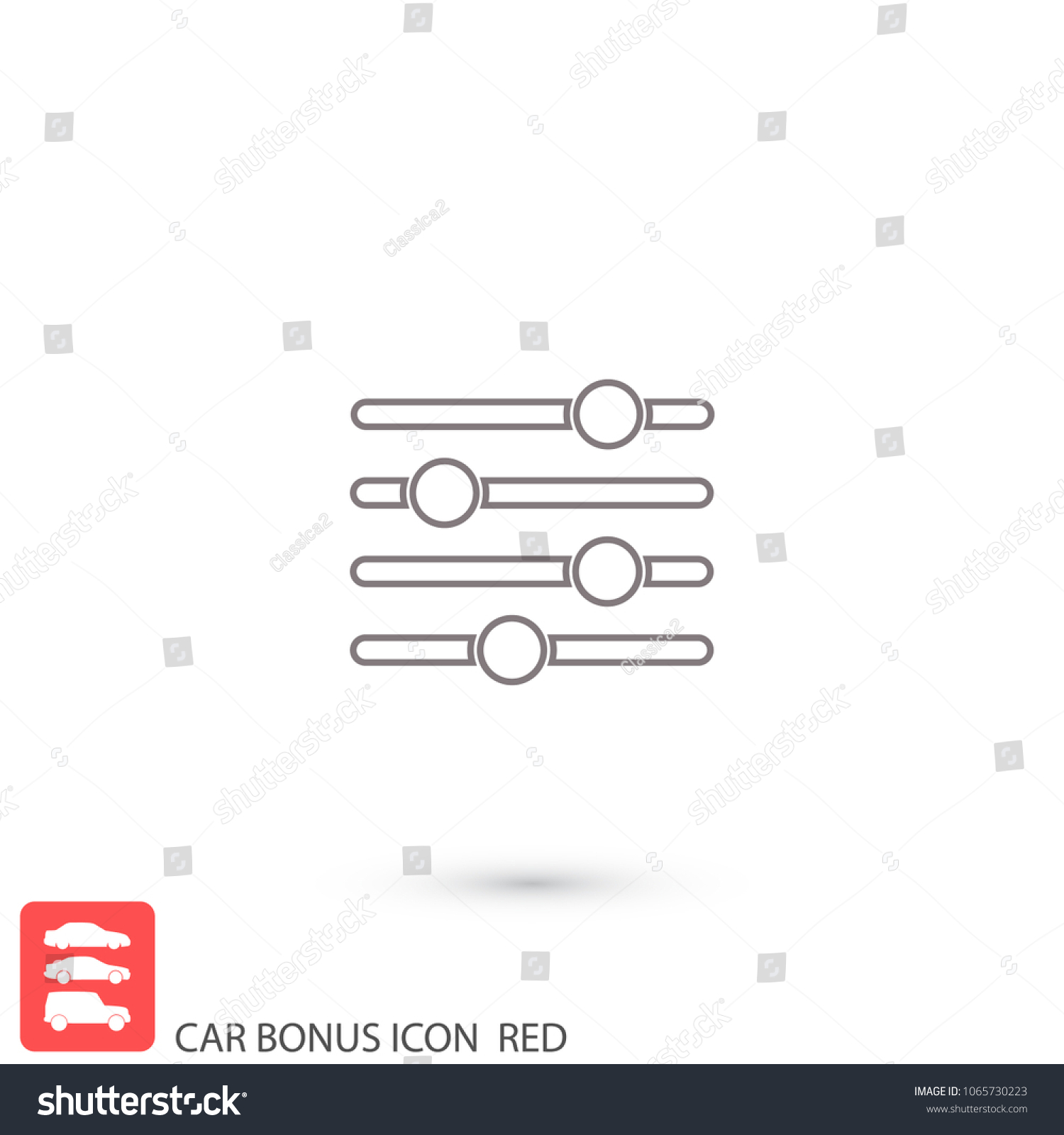 Settings Music Vector Icon Stock Vector (Royalty Free) 1065730223