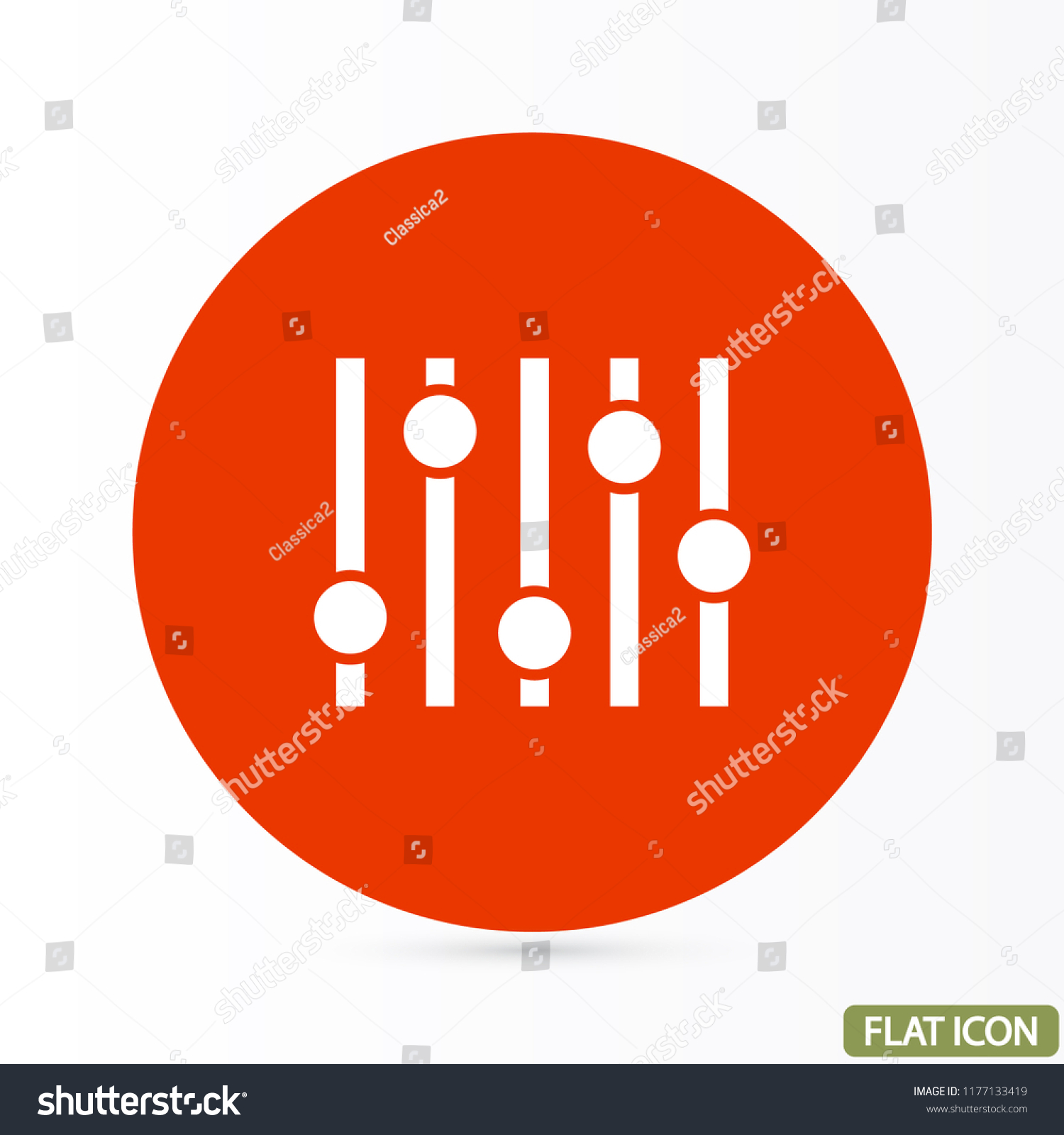 Settings Music Vector Icon Stock Vector (Royalty Free) 1177133419 ...