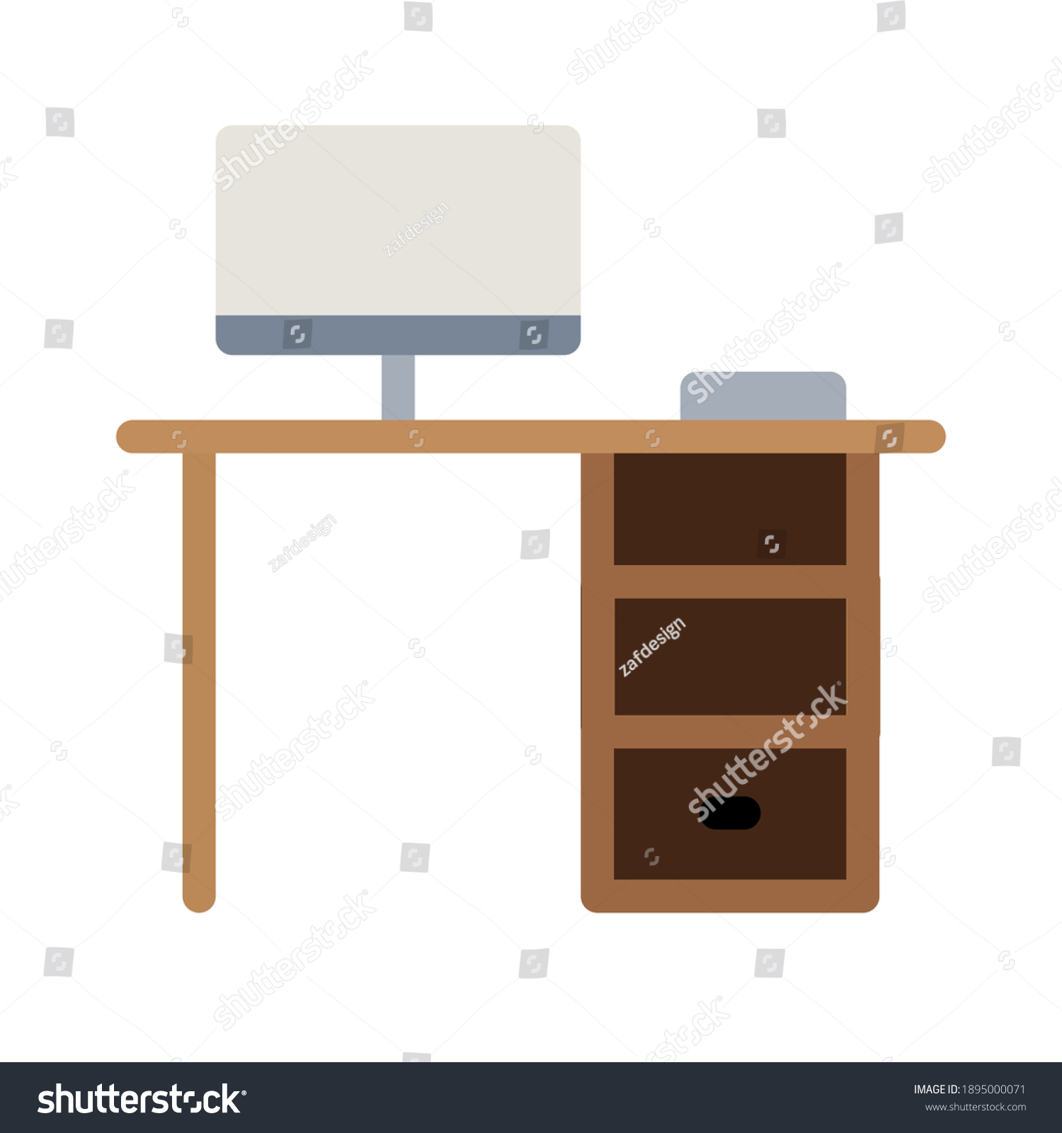 Setup Desktop Icon Logo Flat Illustration Stock Vector (Royalty Free ...