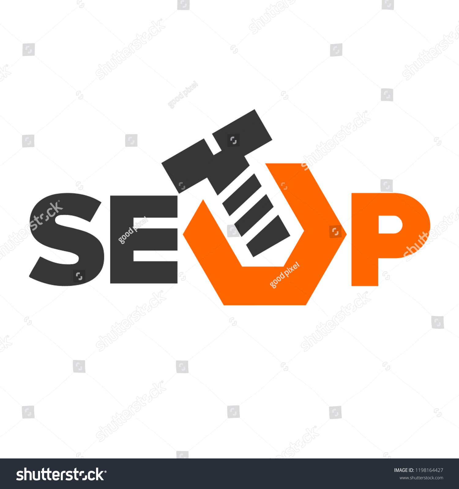 Stock vektor „Setup Logo Bolt Nut Vector Illustration“ (bez autorských ...