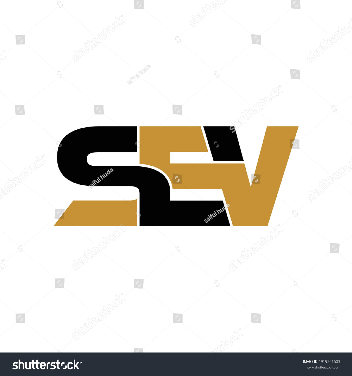 Sev Letter Monogram Logo Design Vector Stock Vector (Royalty Free ...