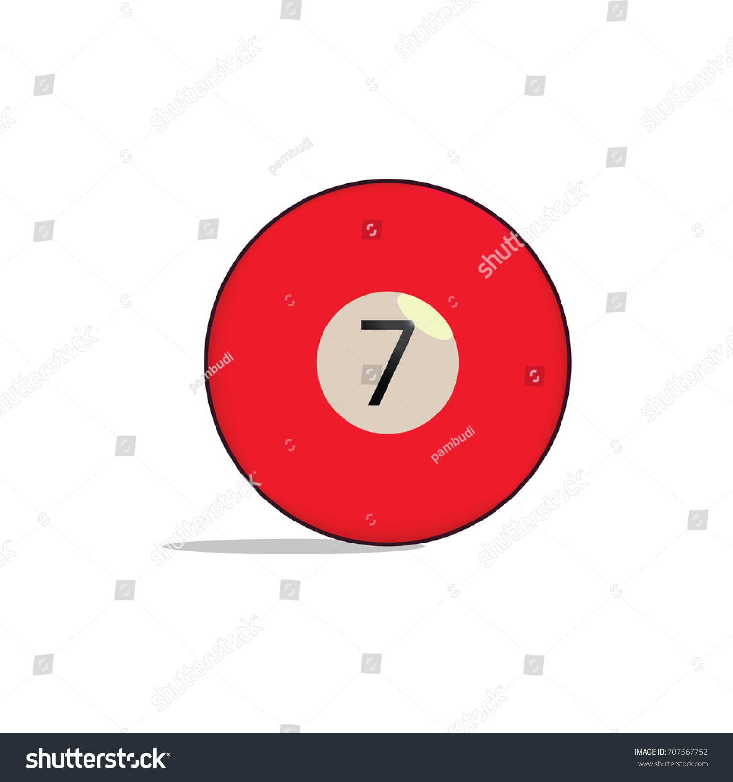 Seven Ball Stock Vector (Royalty Free) 707567752