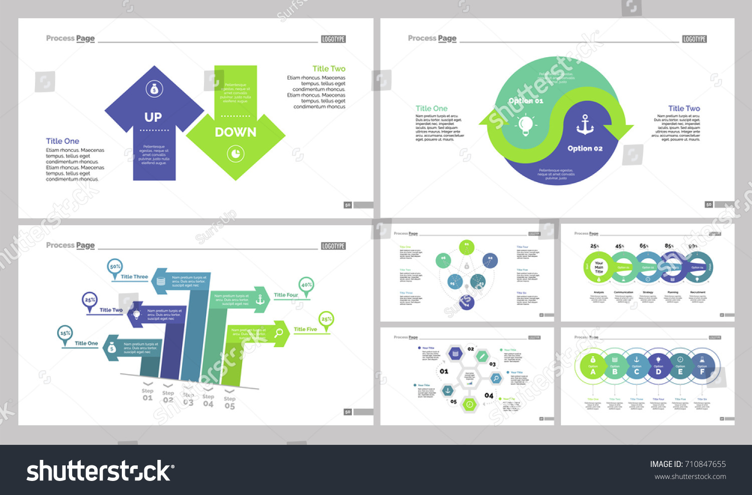 Seven Banking Slide Templates Set Stock Vector (Royalty Free) 710847655