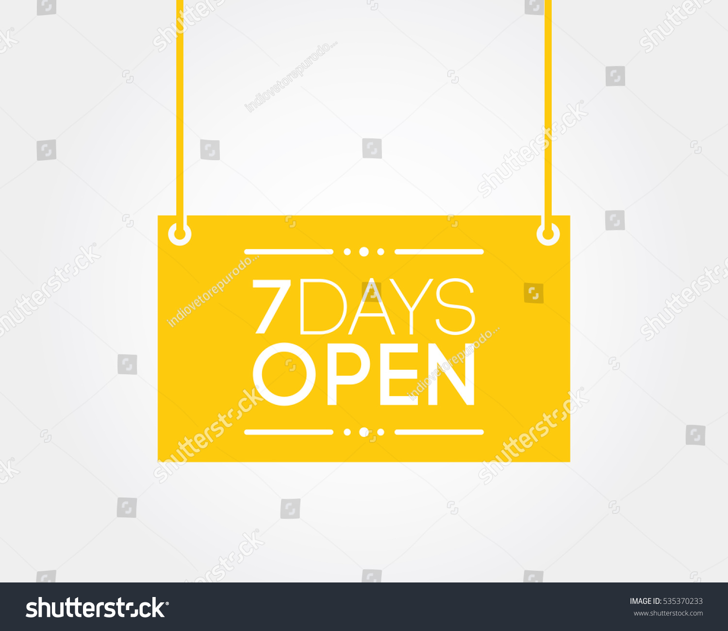 Seven Days Open Stock Vector (Royalty Free) 535370233 | Shutterstock