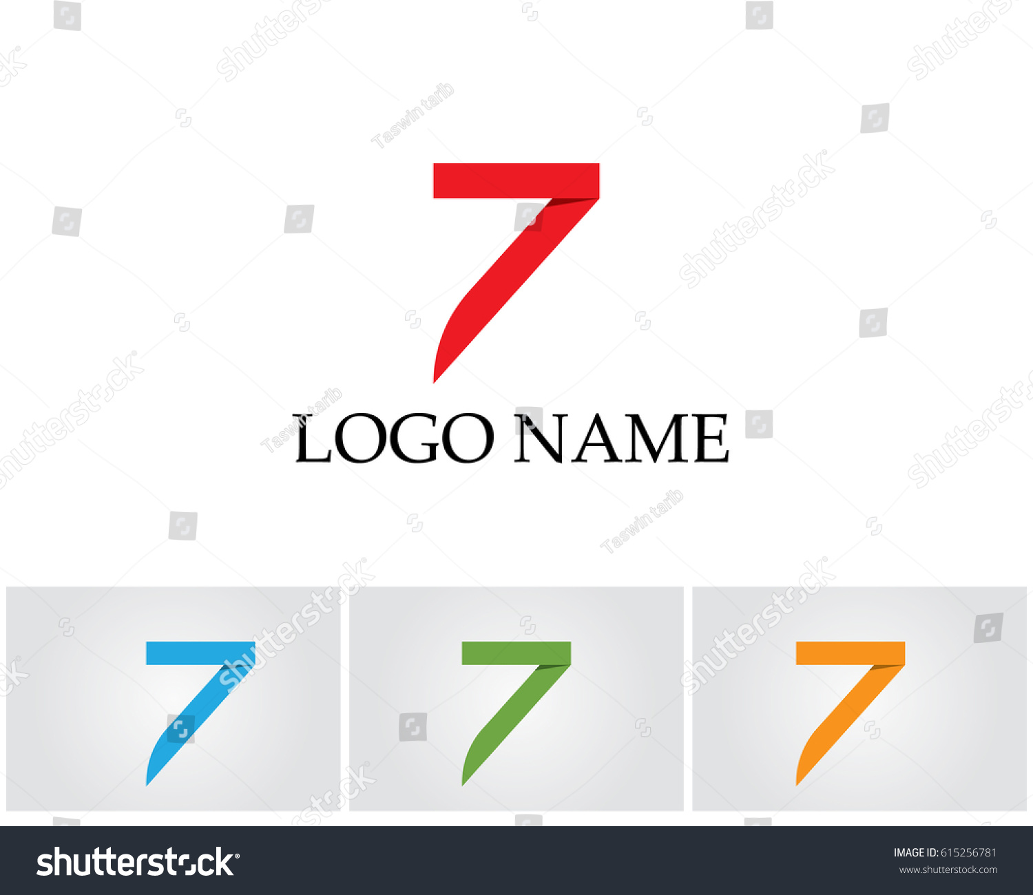 Seven Number Logos Stock Vector (Royalty Free) 615256781 | Shutterstock