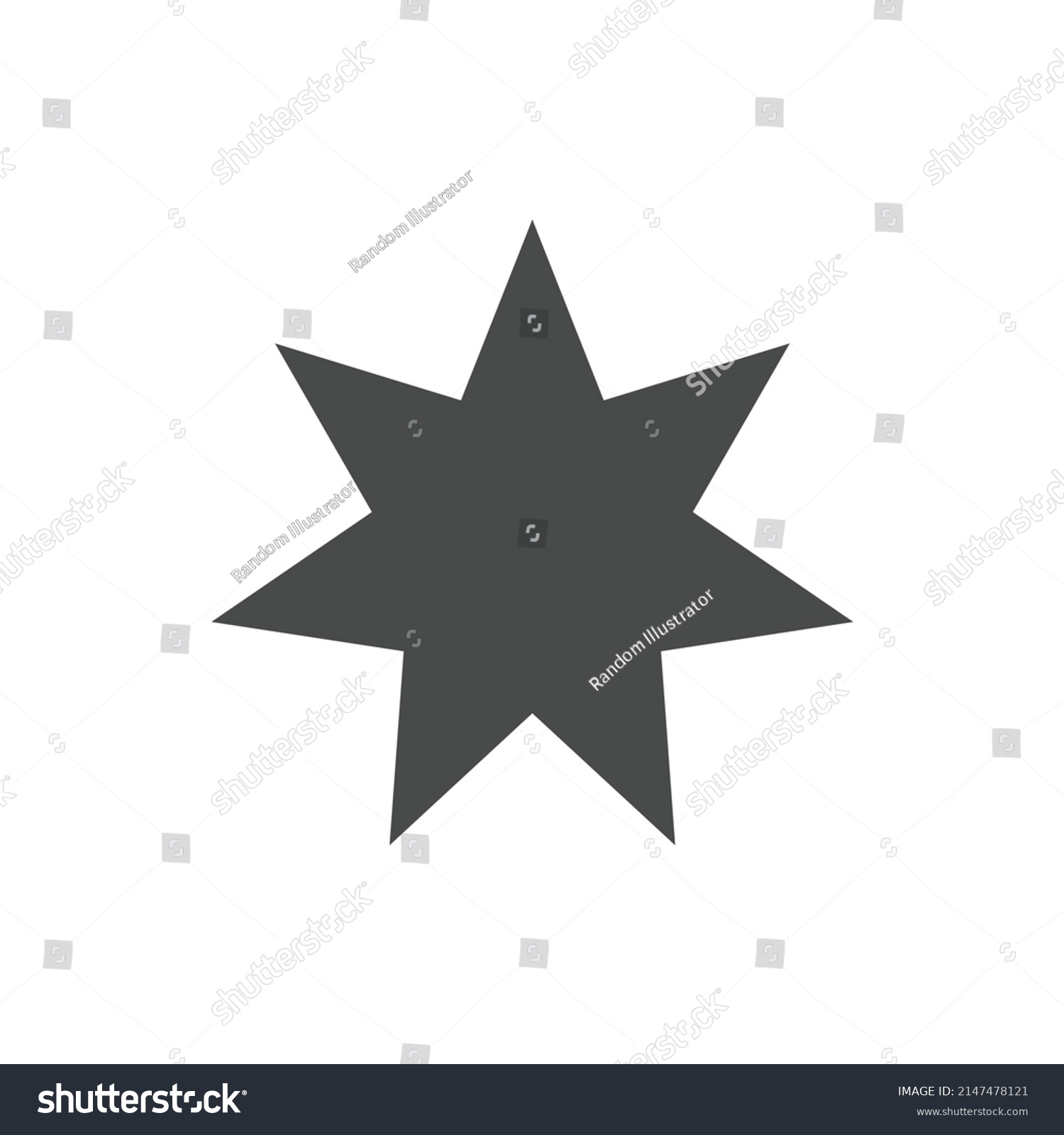 Seven Pointed Star Simple Icon Stock Vector (Royalty Free) 2147478121 ...