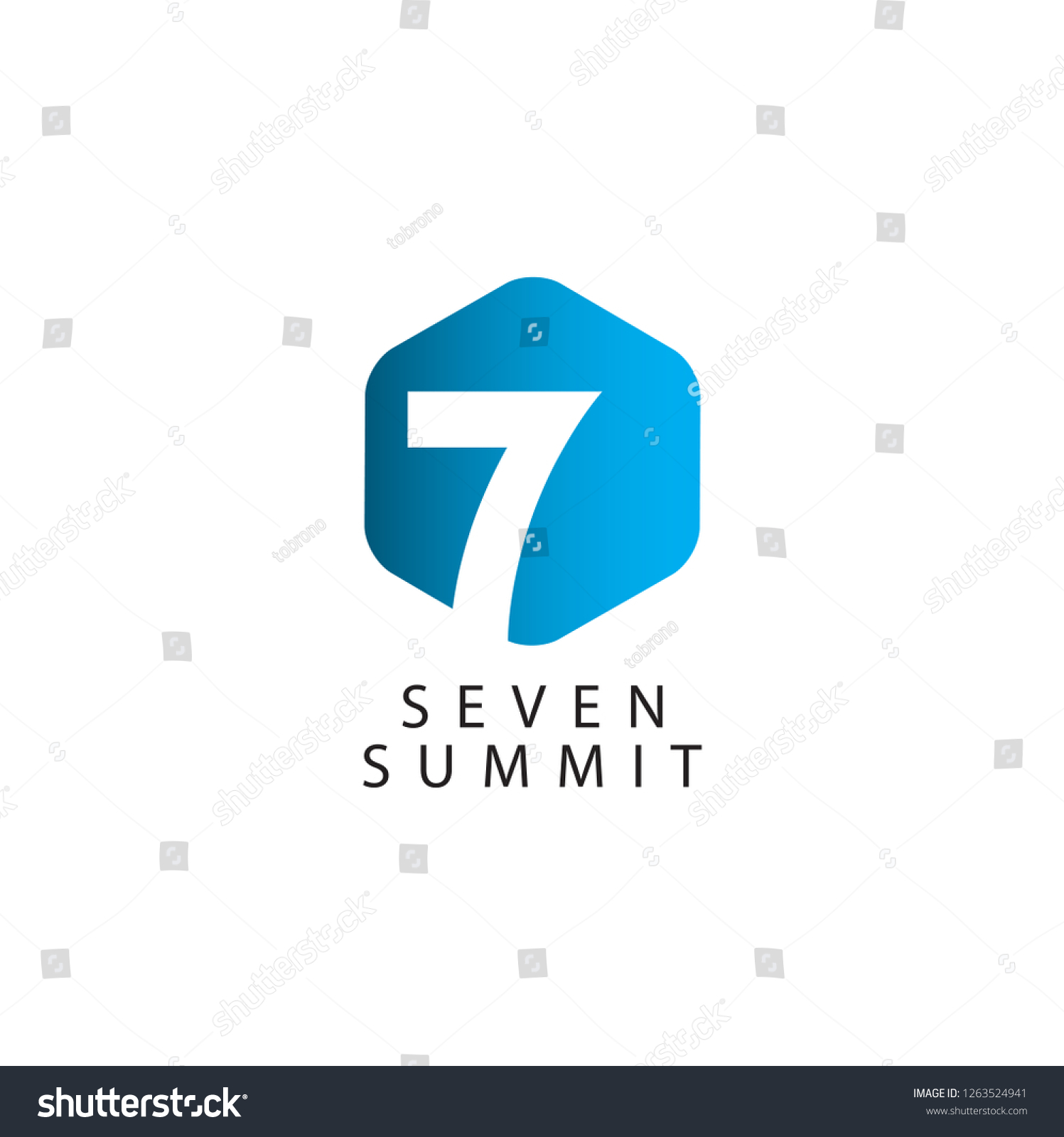 Seven Summit Vector Template Design Illustration Stock Vector (Royalty ...