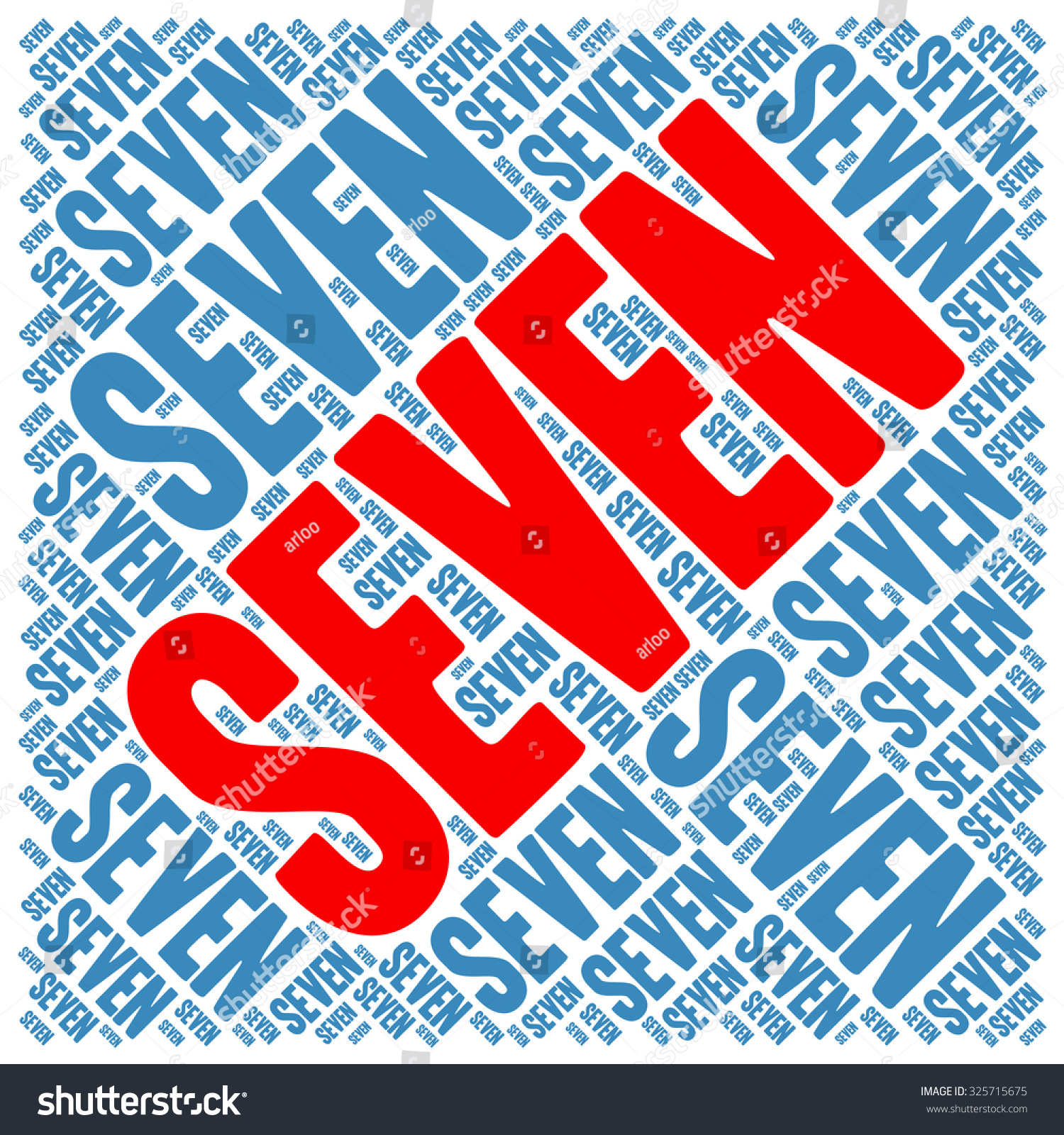 Seven Word Cloud On White Background Stock Vector (Royalty Free ...