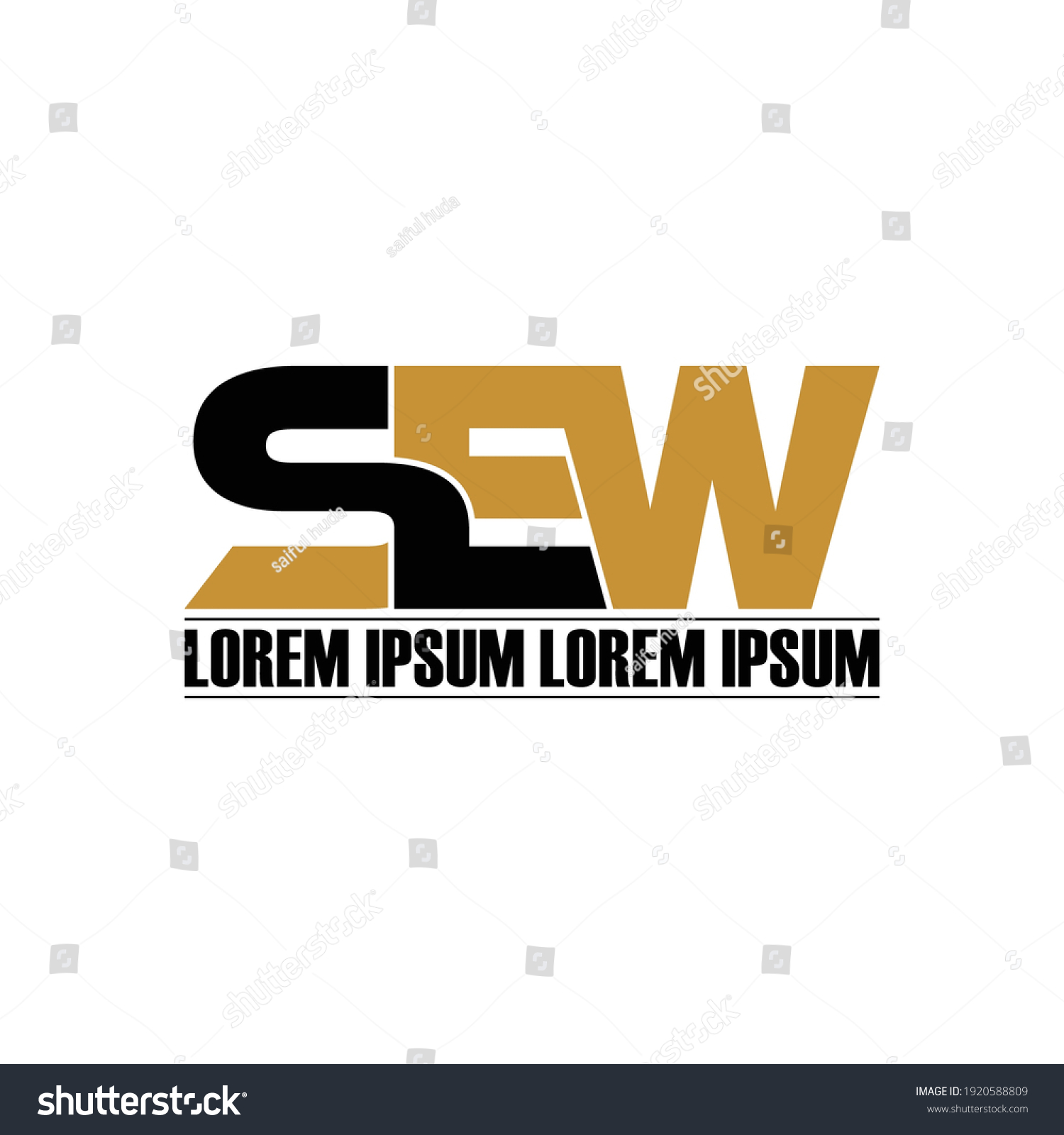 Sew Letter Monogram Logo Design Vector: เวกเตอร์สต็อก (ปลอดค่าลิขสิทธิ์ ...