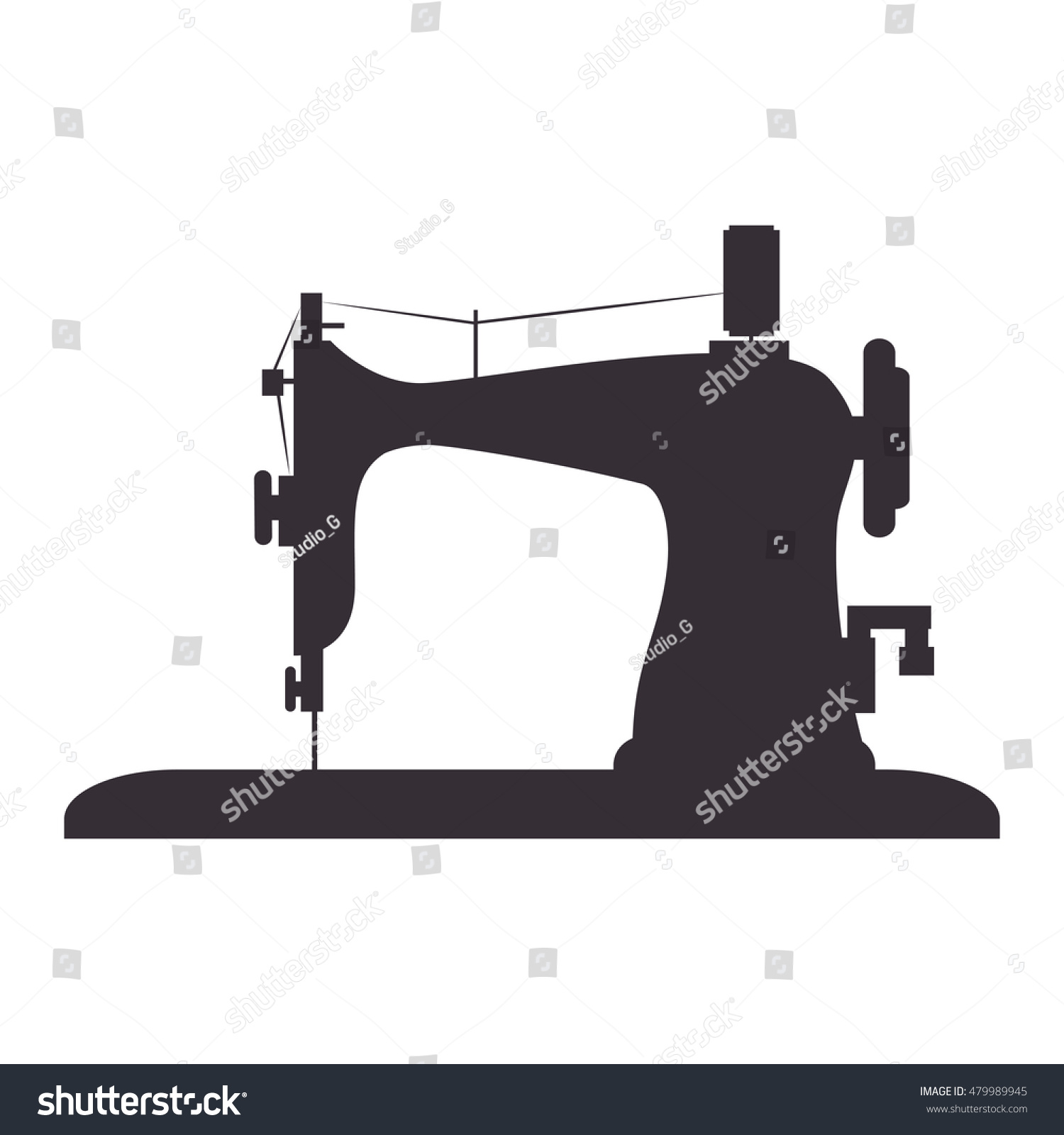 Sewing Machine Silhouette Stock Vector (Royalty Free) 479989945