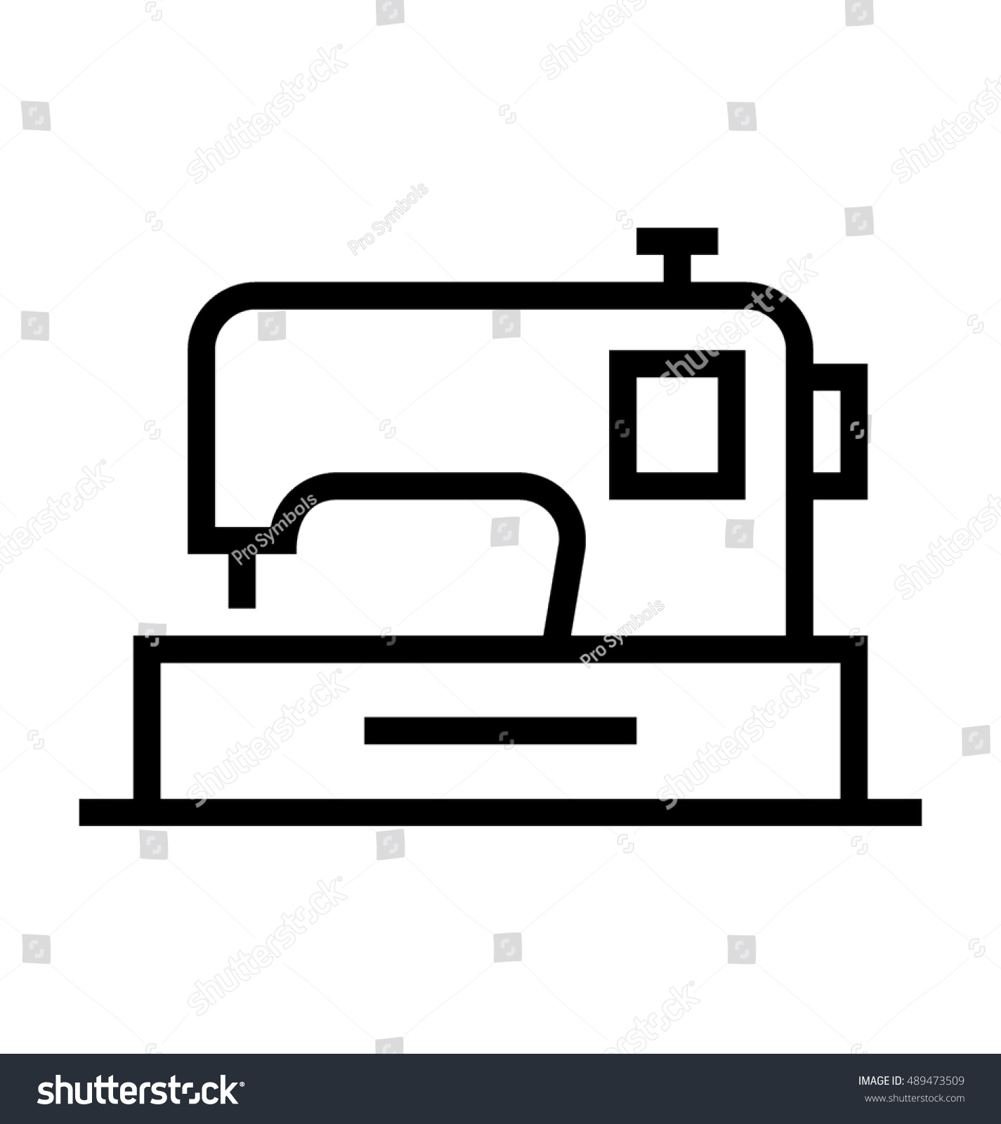 Sewing Machine Vector Icon Stock Vector Royalty Free 489473509