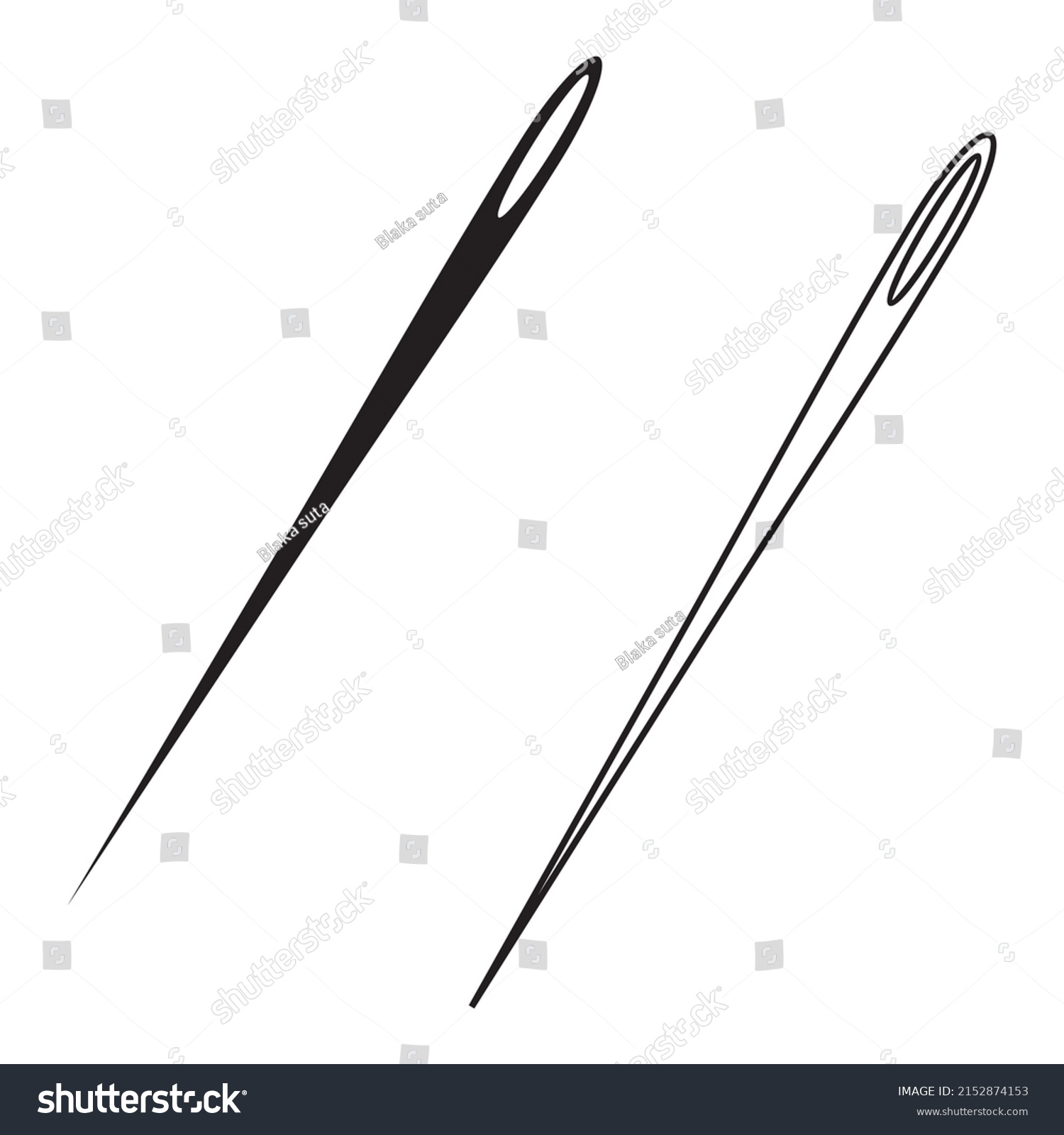 Sewing Needle Icon Vector Symbol Stock Vector (Royalty Free) 2152874153 ...