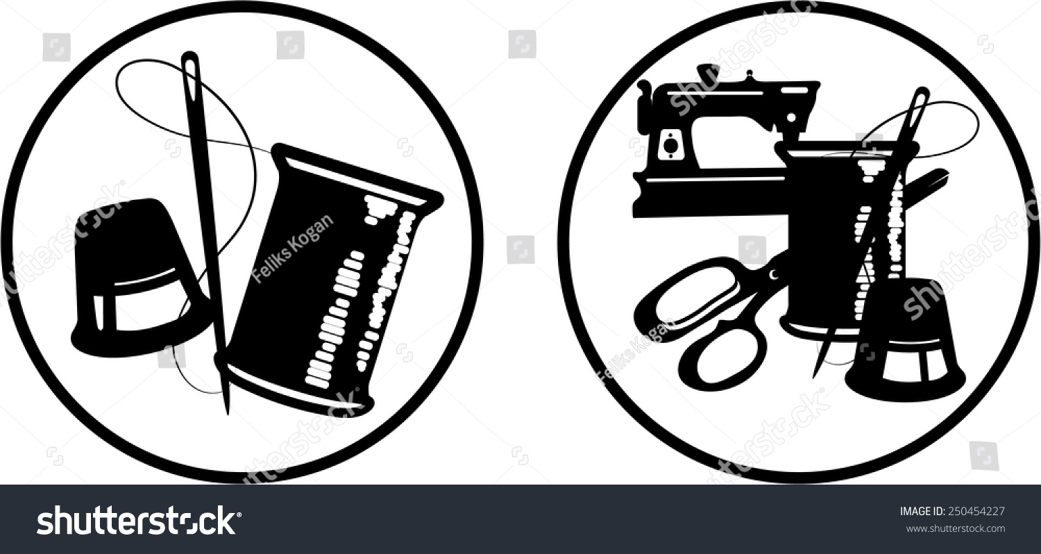 Sewing Symbols Stock Vector (Royalty Free) 250454227 | Shutterstock