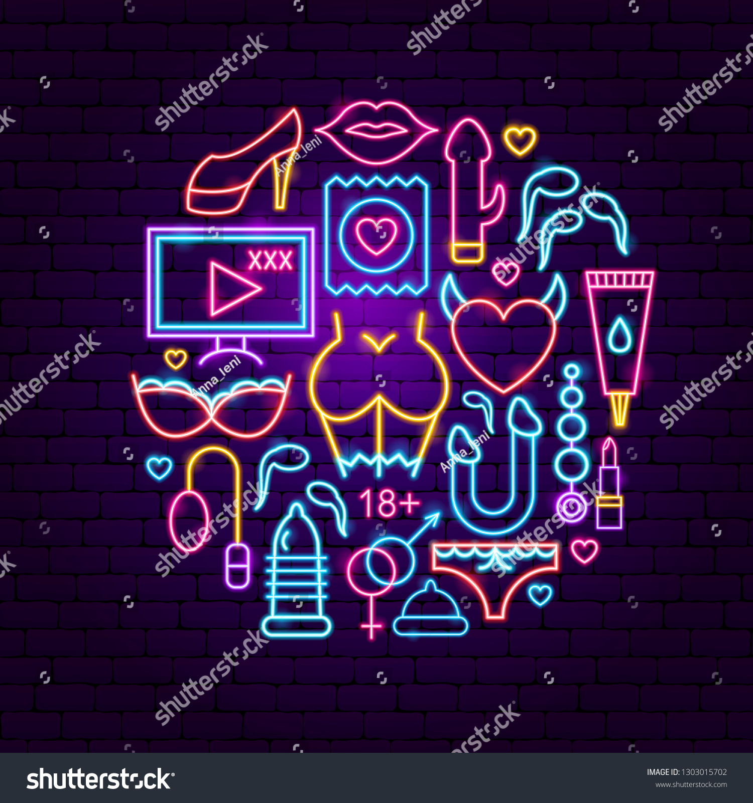 Sex Shop Neon Concept Vector Illustration Stock Vector Royalty Free