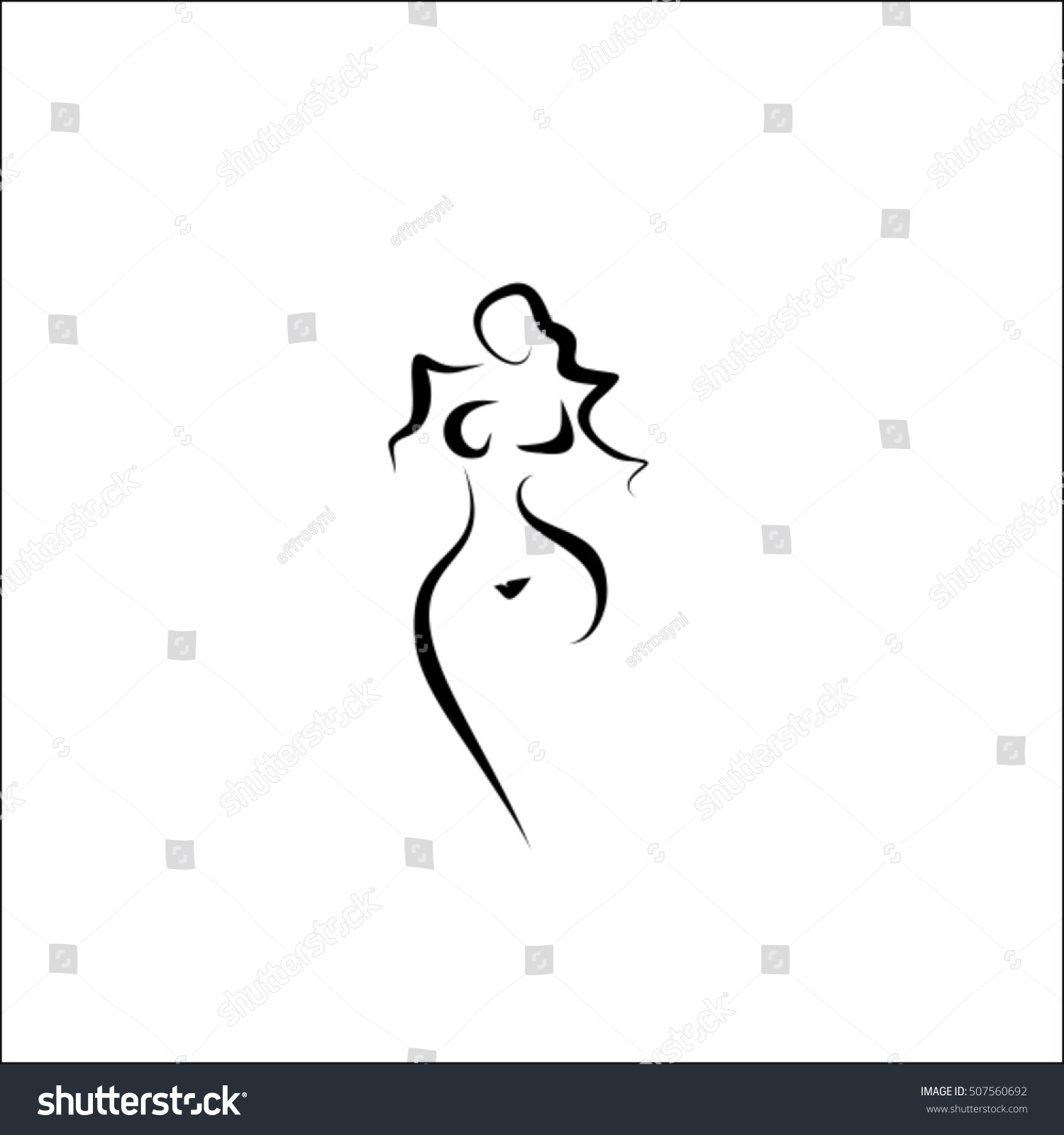 Sexy Female Shape Icon Vector Stock Vector 507560692 Shutterstock