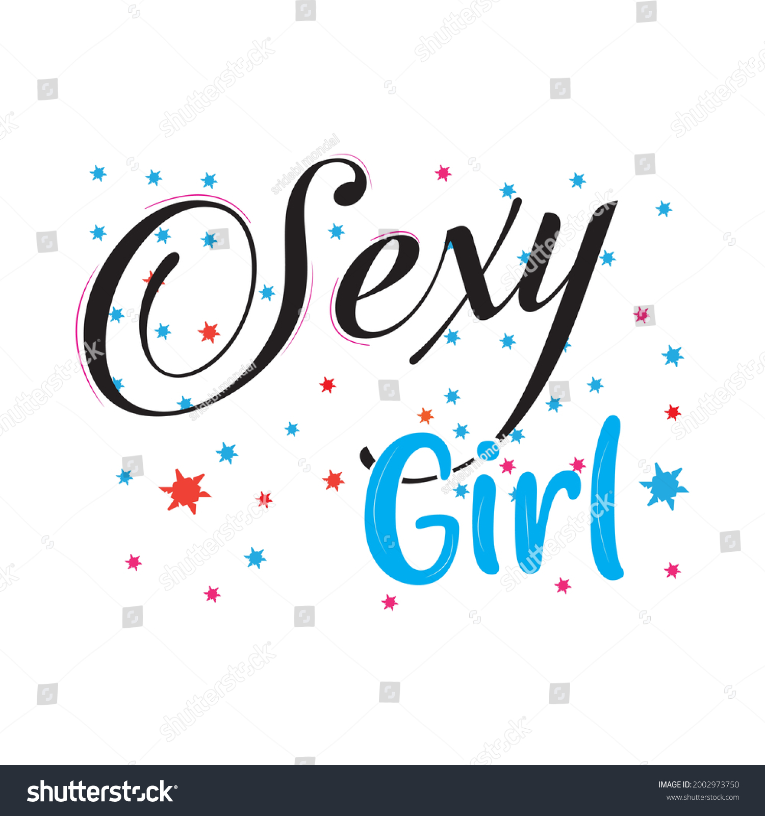 Sexy Girl Typography Vector Tshirt Design Stock Vector Royalty Free