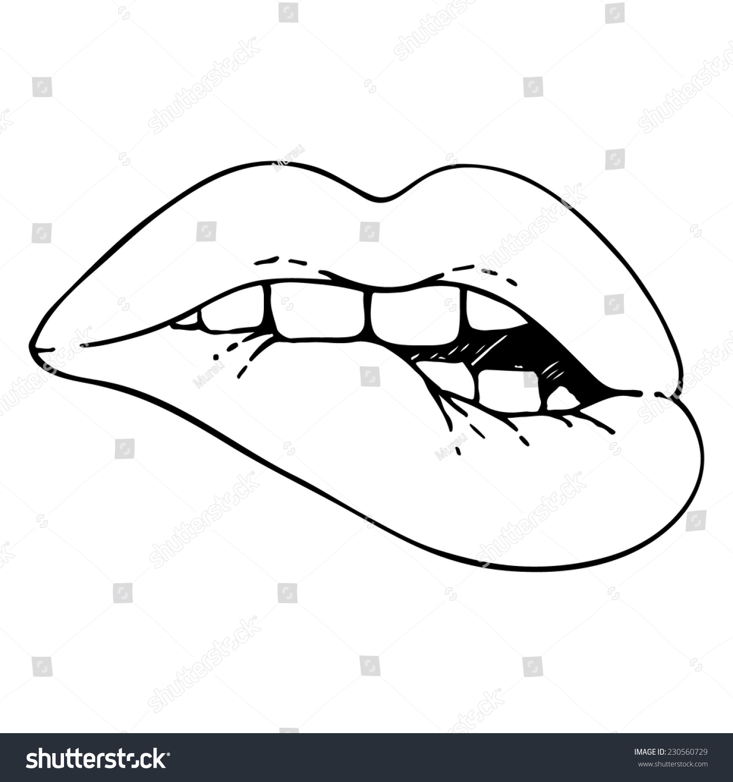 Sexy Lips Vector Illustration 库存矢量图（免版税）230560729 | Shutterstock