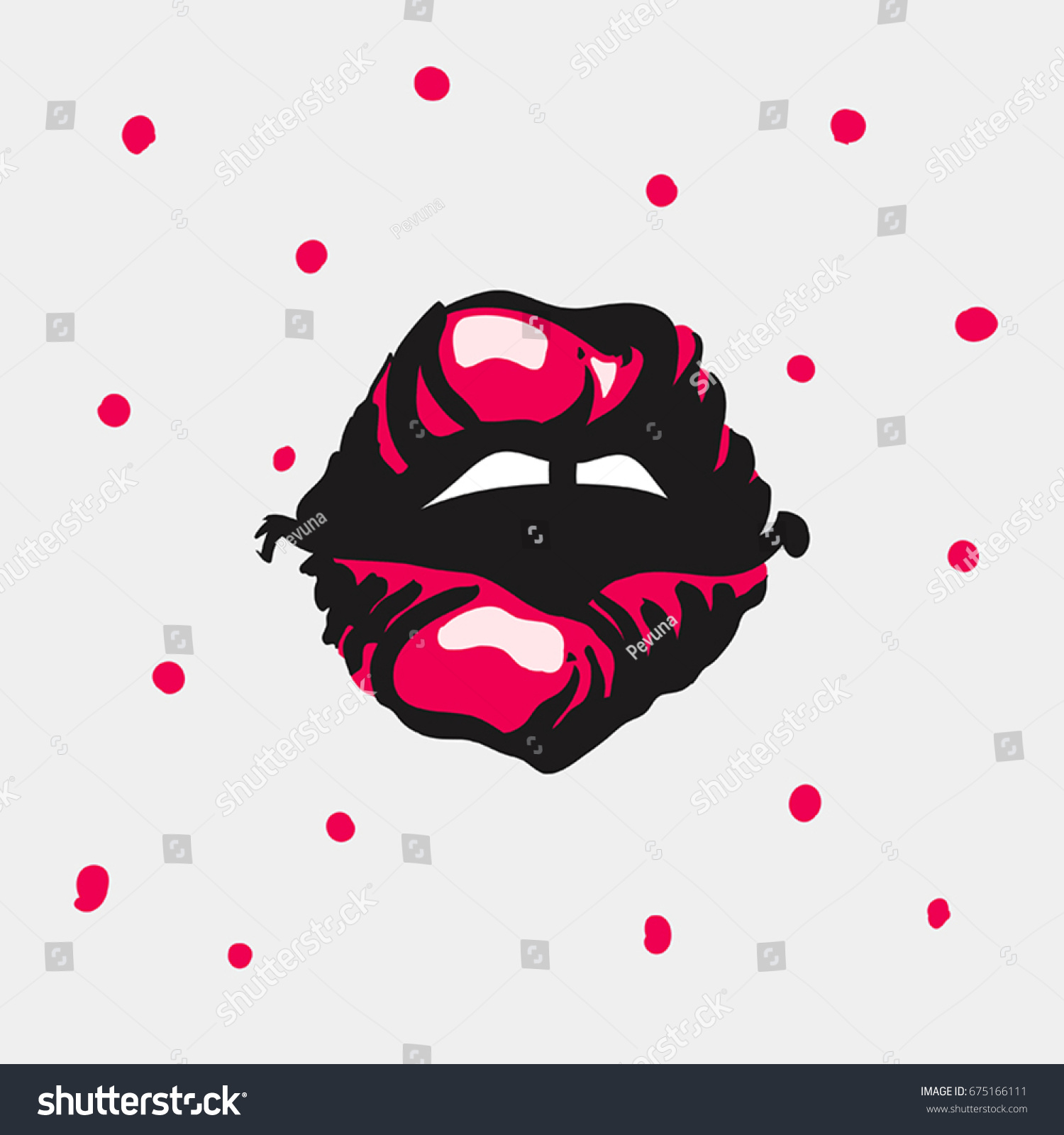 Sexy Lips Vector Illustration: เวกเตอร์สต็อก (ปลอดค่าลิขสิทธิ์ ...
