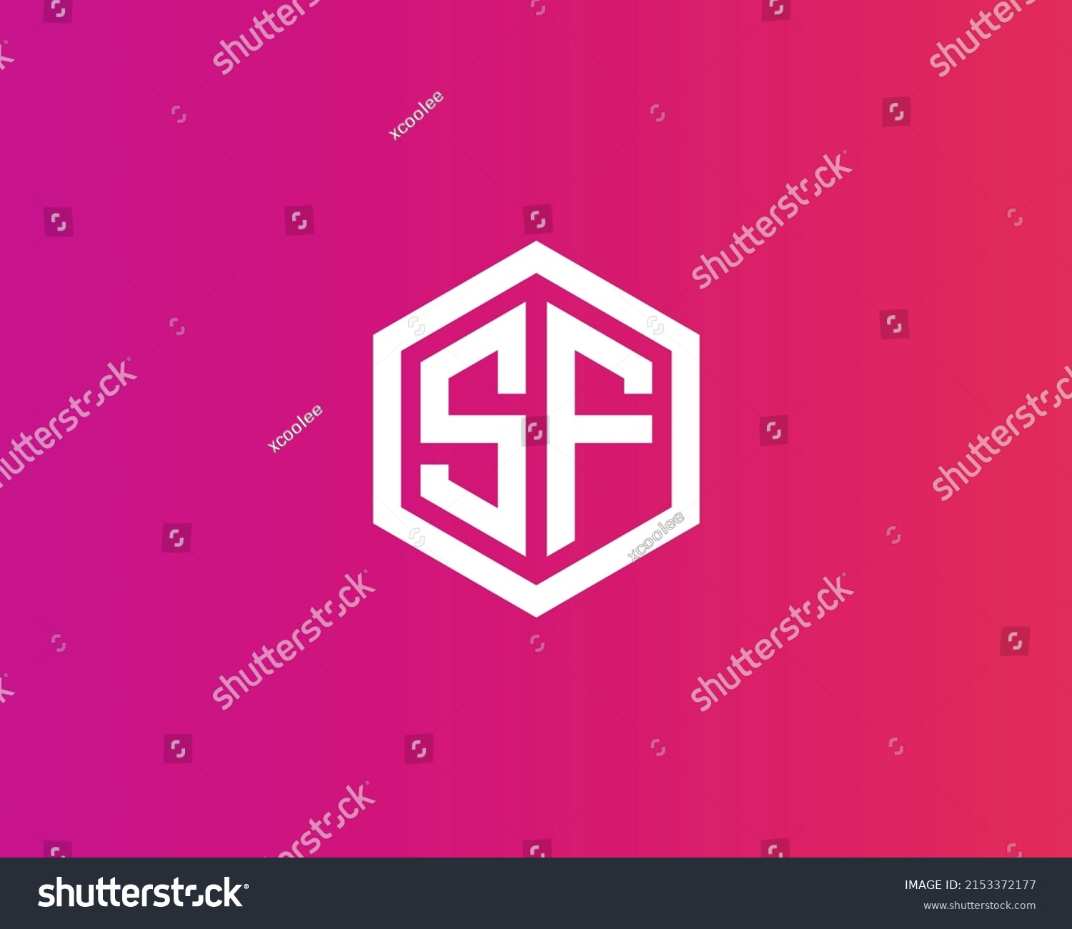 Sf Hexagon Logo Design Vector Template Stock Vector (Royalty Free ...