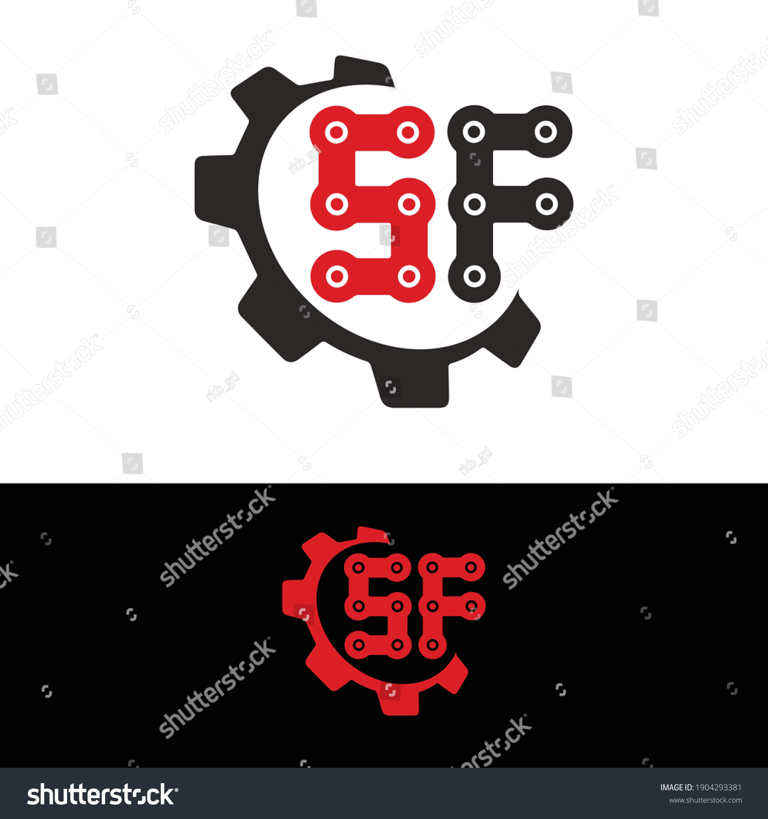 Sf Icon Vector Template Stock Vector (Royalty Free) 1904293381