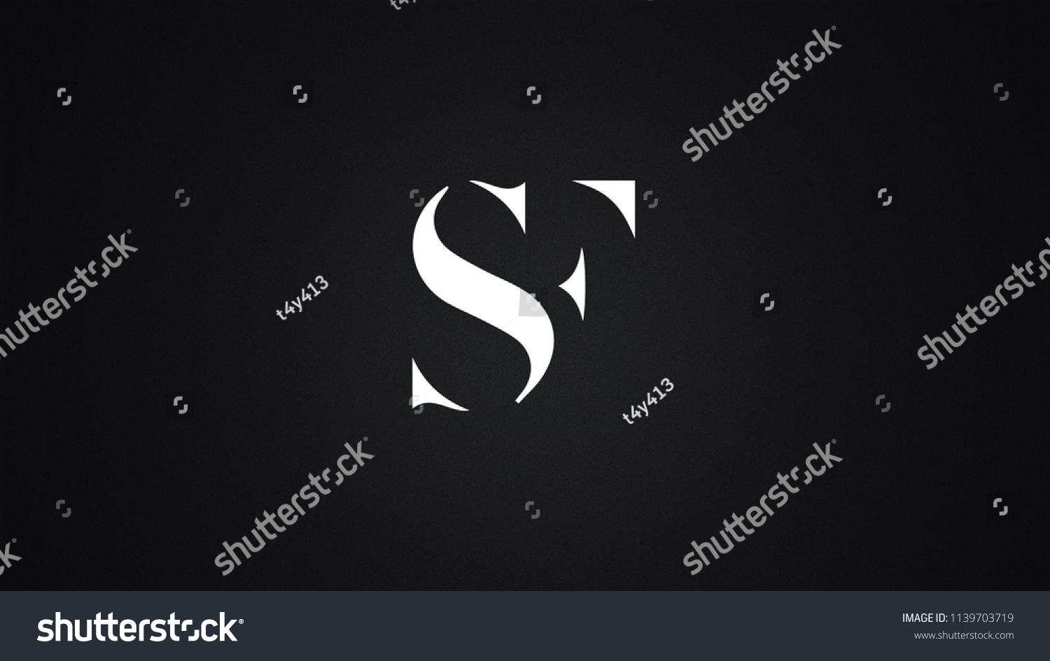 Sf Letter Logo Design Template Vector: Vector có sẵn (miễn phí bản ...