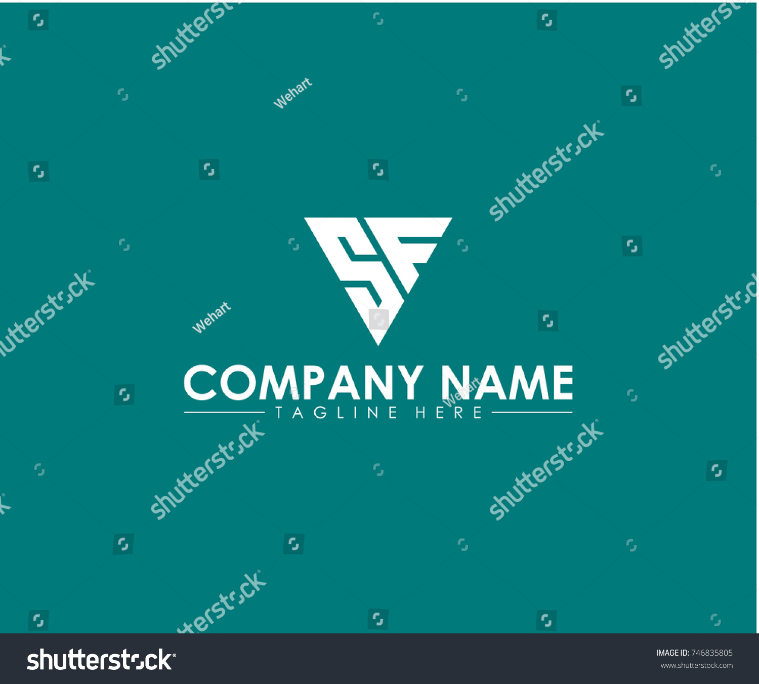 Sf Logo Design Stock Vector (Royalty Free) 746835805