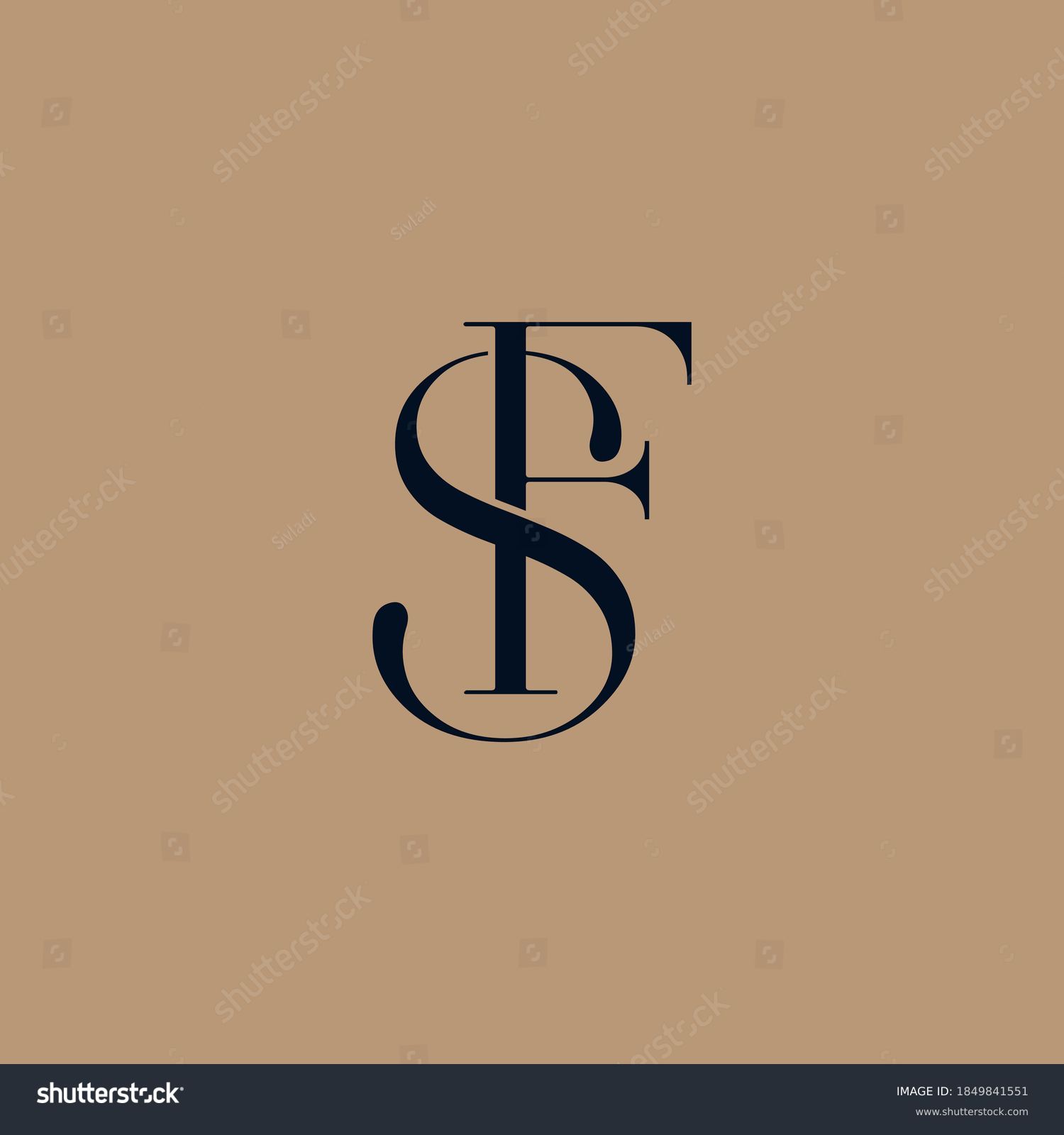 Sf Logo Design Vector Illustration Stock Vector (Royalty Free ...