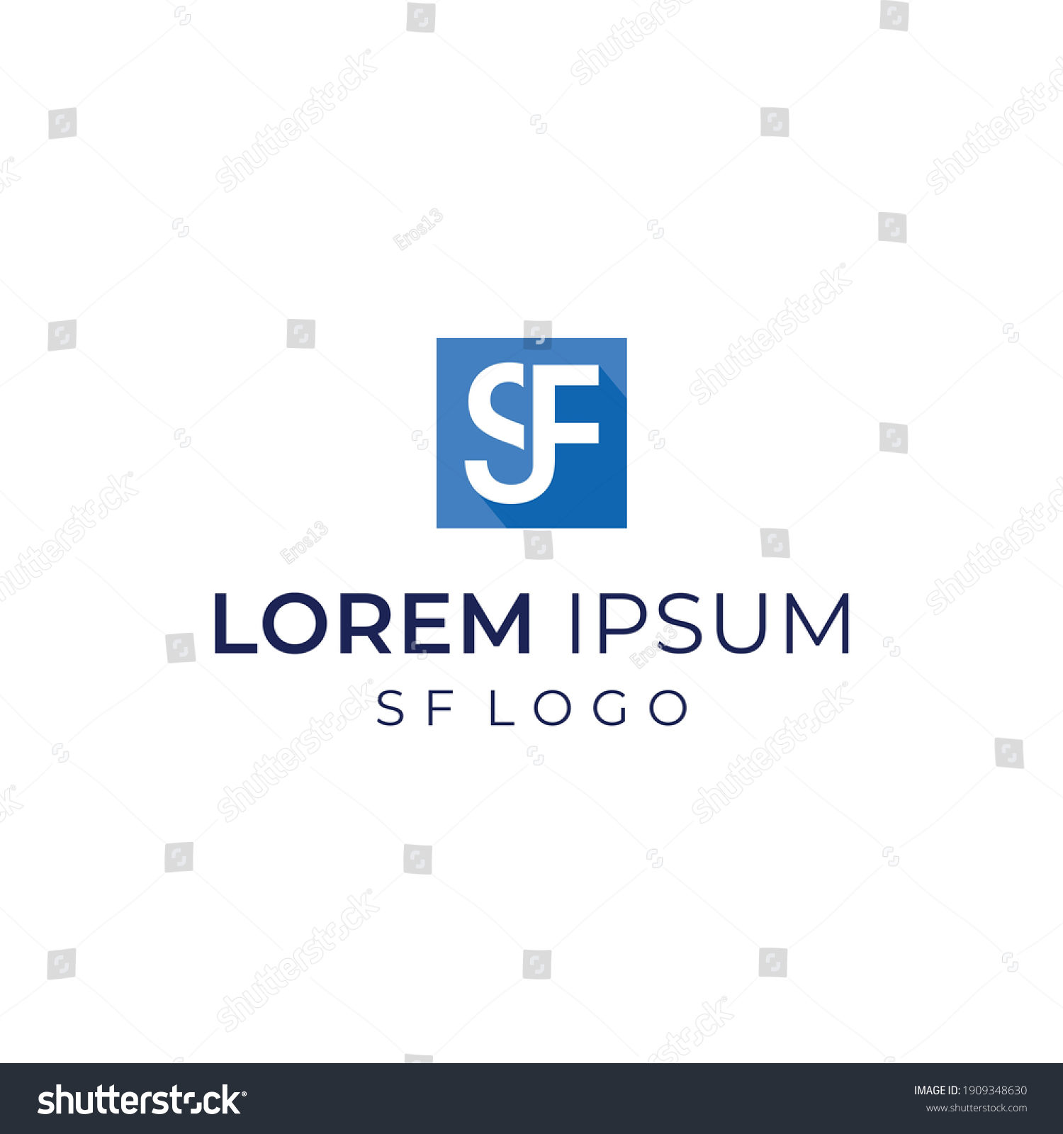 Sf Logo Vector Modern Simple Design Stock Vector (Royalty Free ...