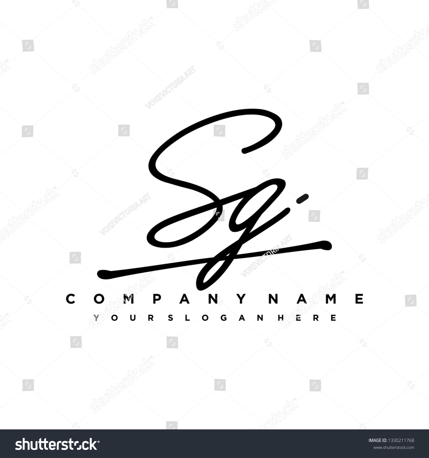 Sg Initial Signature Logo Handwriting Logo: เวกเตอร์สต็อก (ปลอดค่า ...