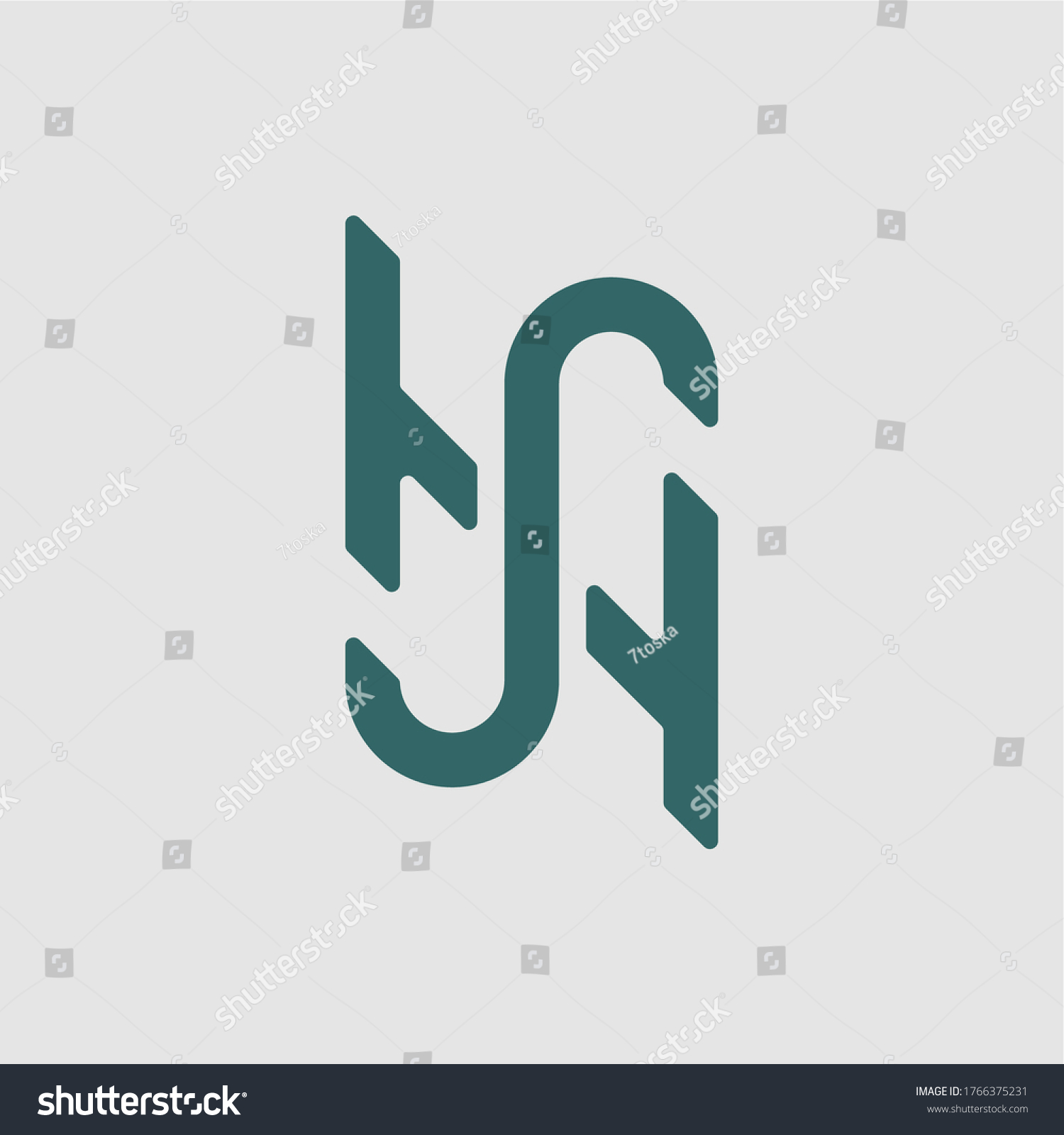 Sh Modern Simple Brand Logo Vector Stock Vector (Royalty Free ...