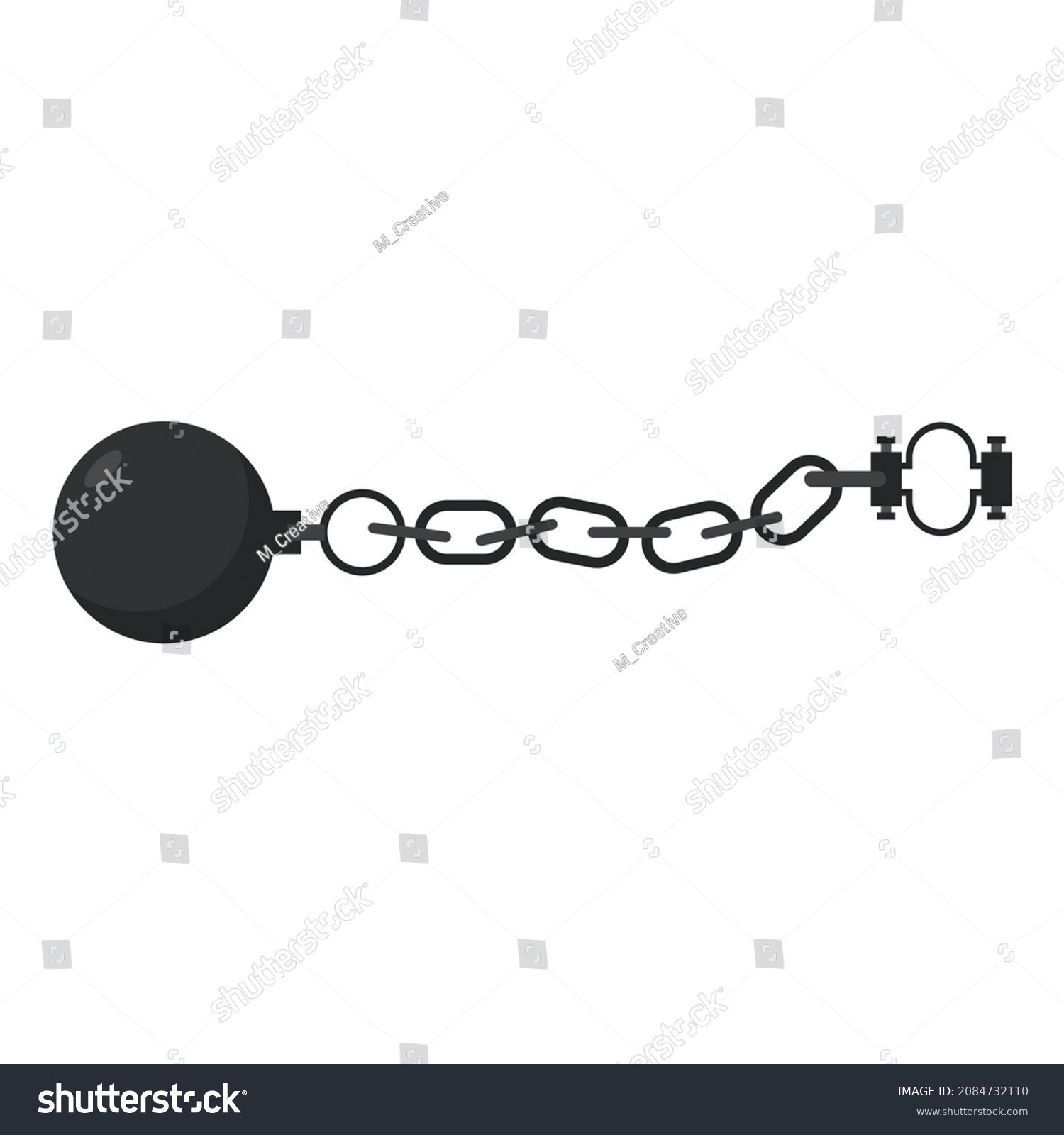 Shackles Flat Clipart Vector Illustration Stock Vector (Royalty Free ...
