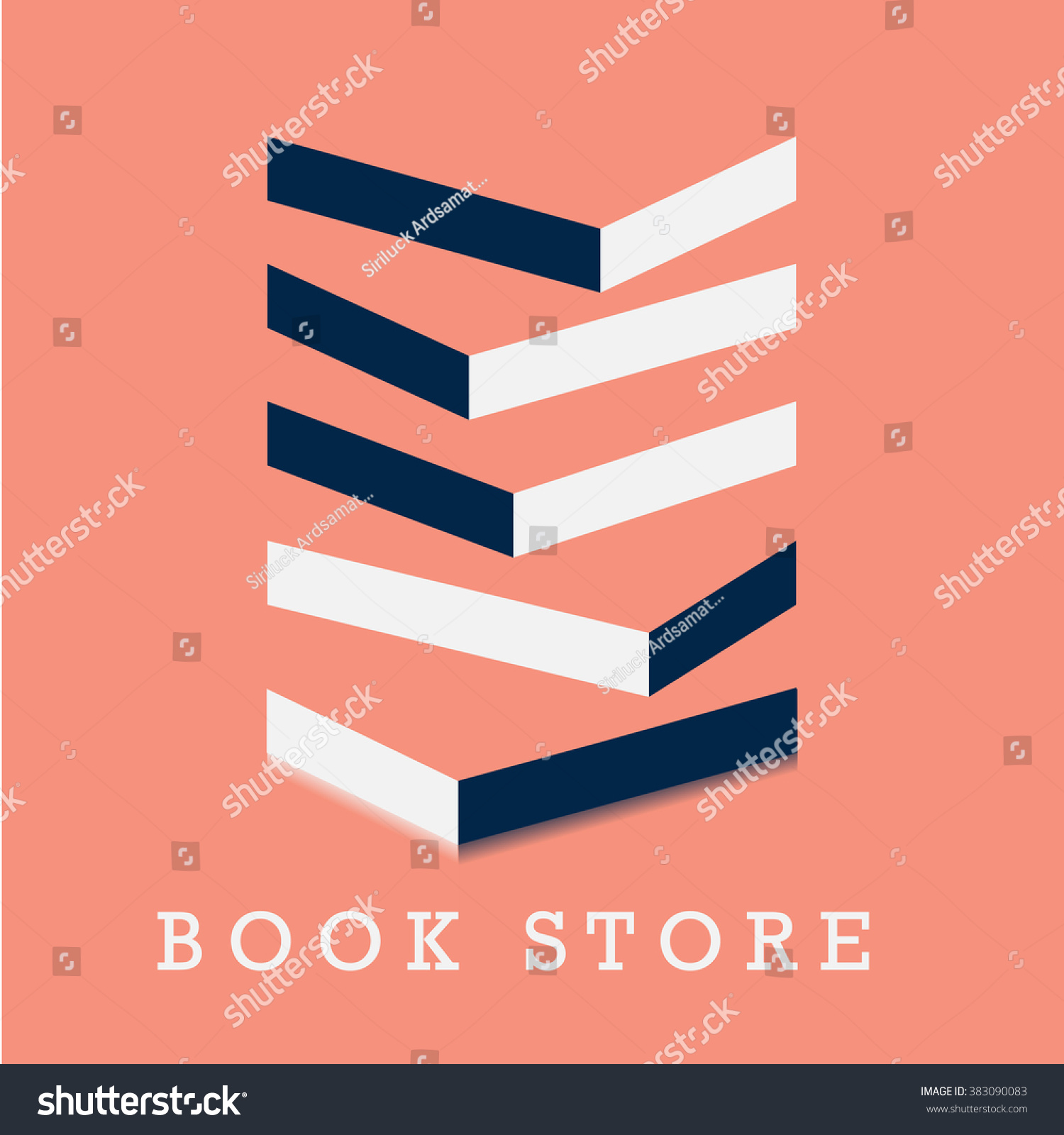Shadow Book Storevector Backgrounds Stock Vector (Royalty Free) 383090083