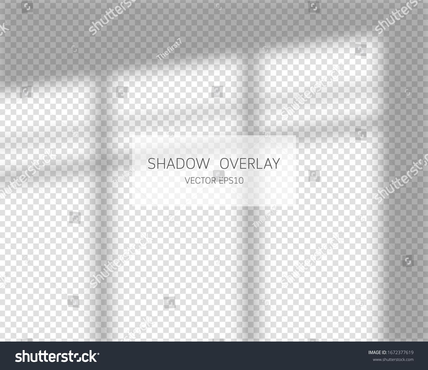 Shadow Overlay Effect Natural Shadows Window Stock Vector (Royalty Free ...