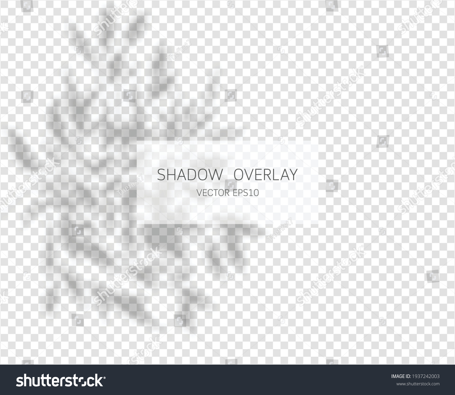 Shadow Overlay Effect Natural Shadows Isolated Stock Vector (Royalty ...
