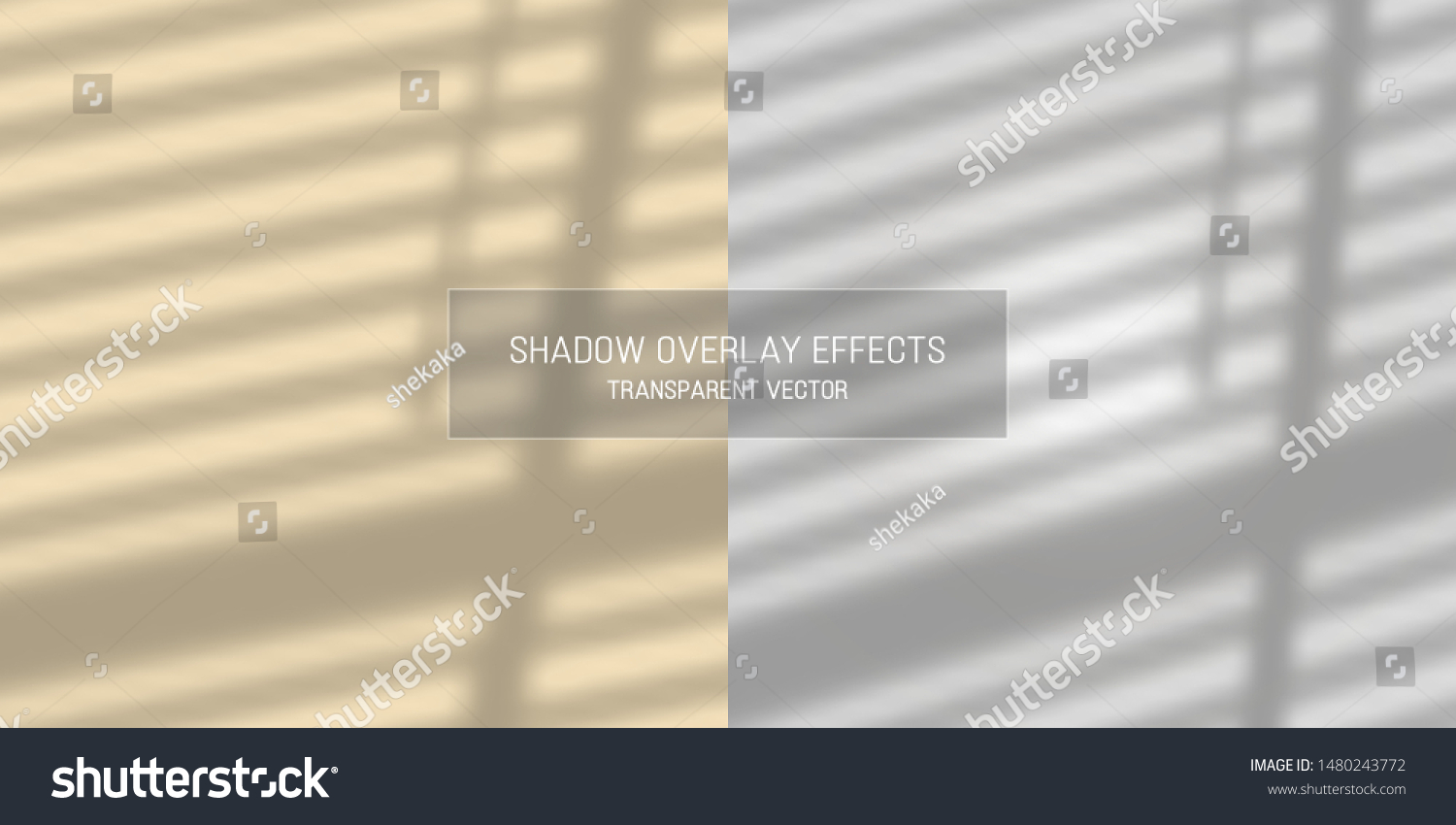 Shadow Overlay Effects Transparent Shutter Curtains Stock Vector ...