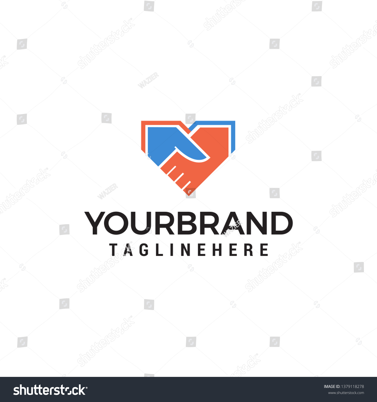 Shake Hand Logo Design Concept Template Stock Vector (Royalty Free ...