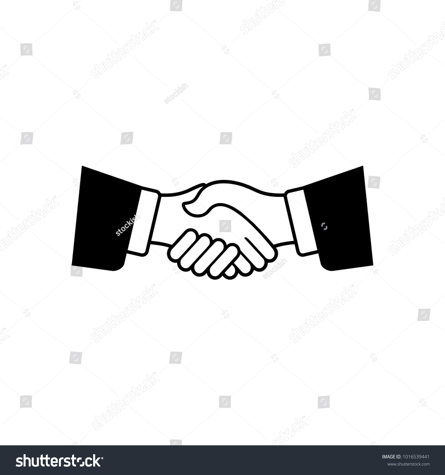 Shake Hand Vector Logo Icon Symbol Stock Vector (Royalty Free ...