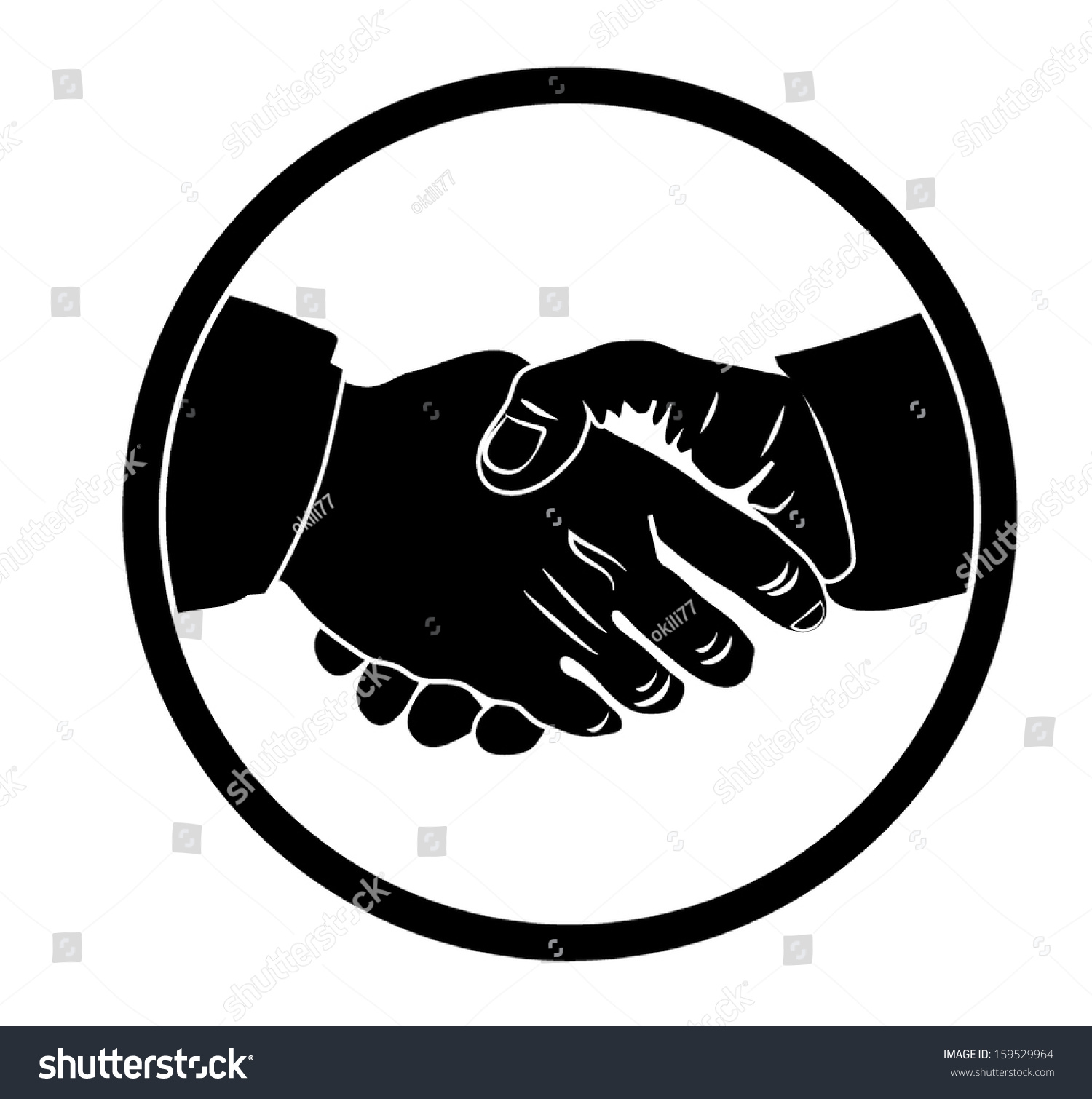 Shake Hands Symbol Stock Vector Illustration 159529964 : Shutterstock
