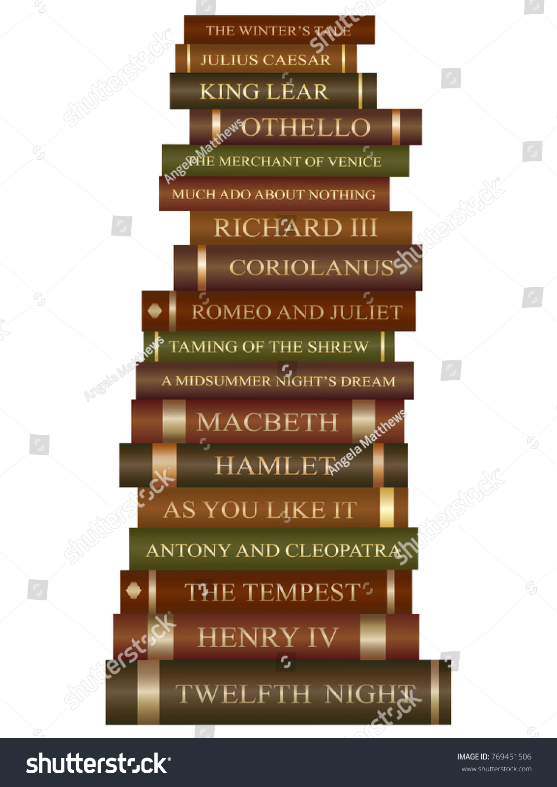 Shakespeare Book Collection Stock Vector (Royalty Free) 769451506