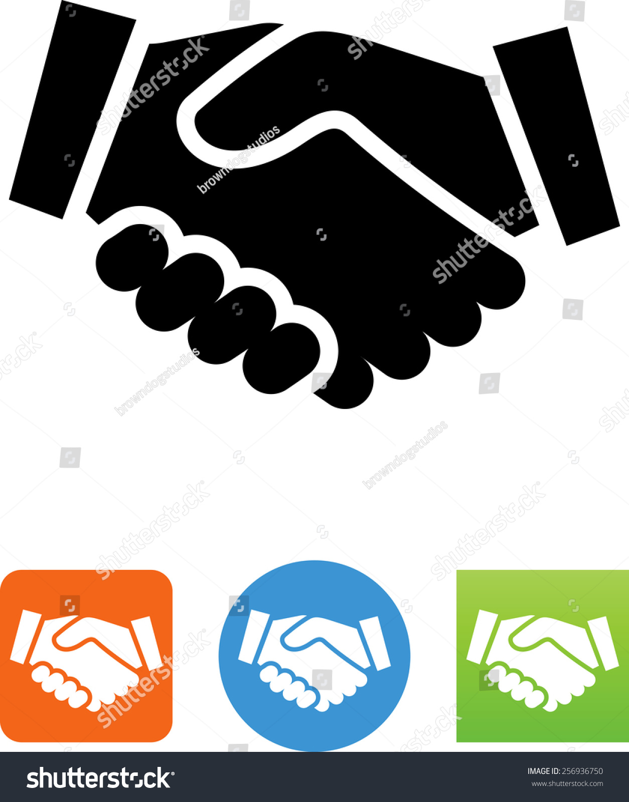 Shaking Hands Icon Stock Vector 256936750 - Shutterstock