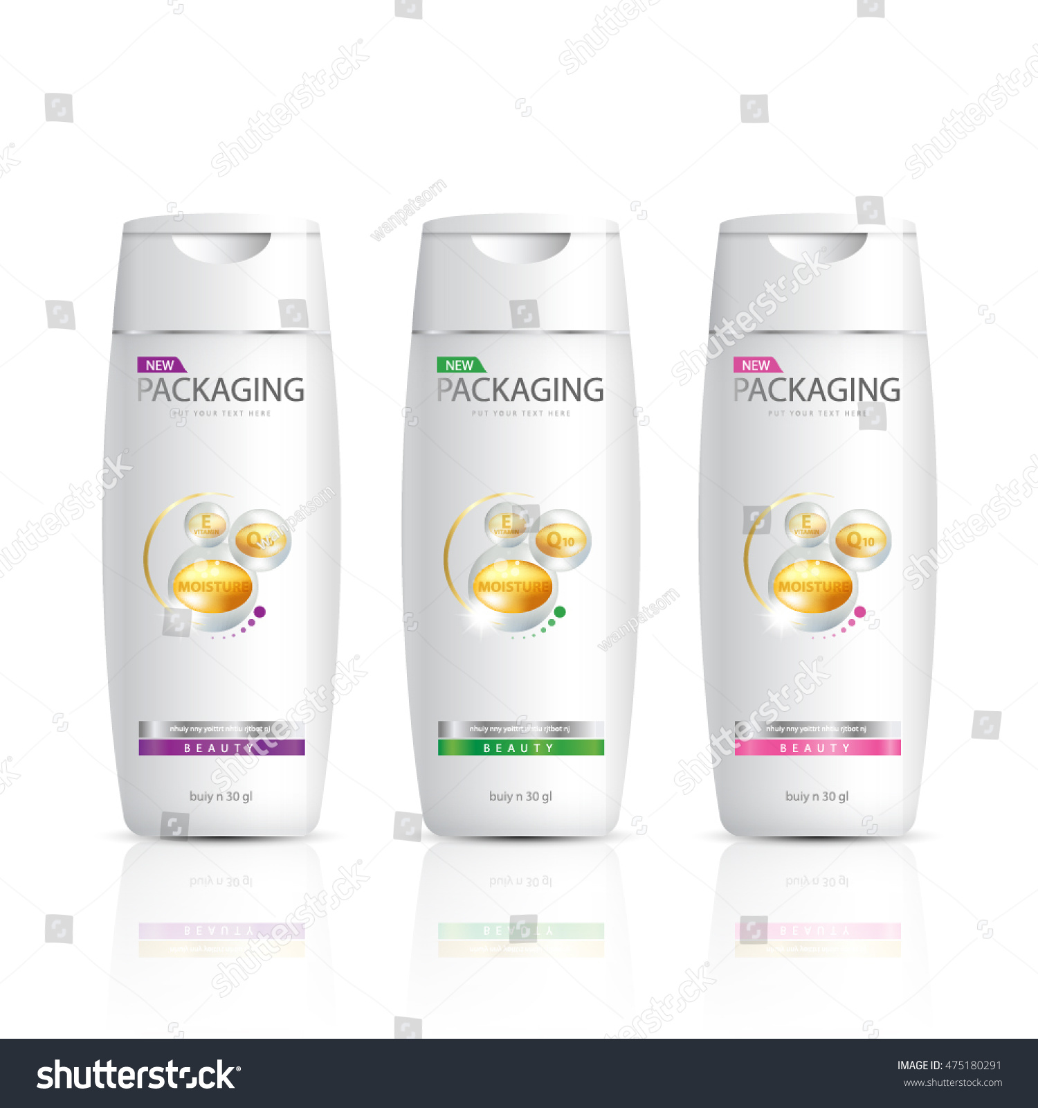 Shampoo Bottle Template Design Vector Illustration Stock Vector ...