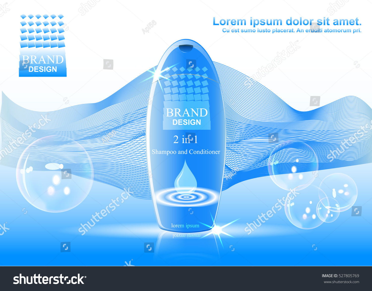 Shampoo Bottle Template Design Vector Illustration Stock Vector ...