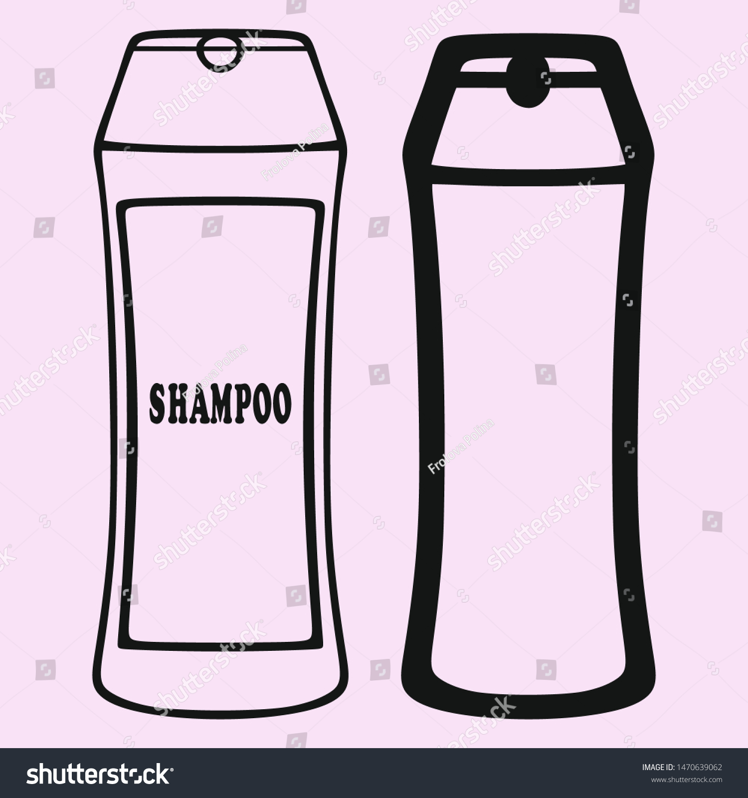 Shampoo Vector Silhouette Isolated Set Stock Vector (Royalty Free ...