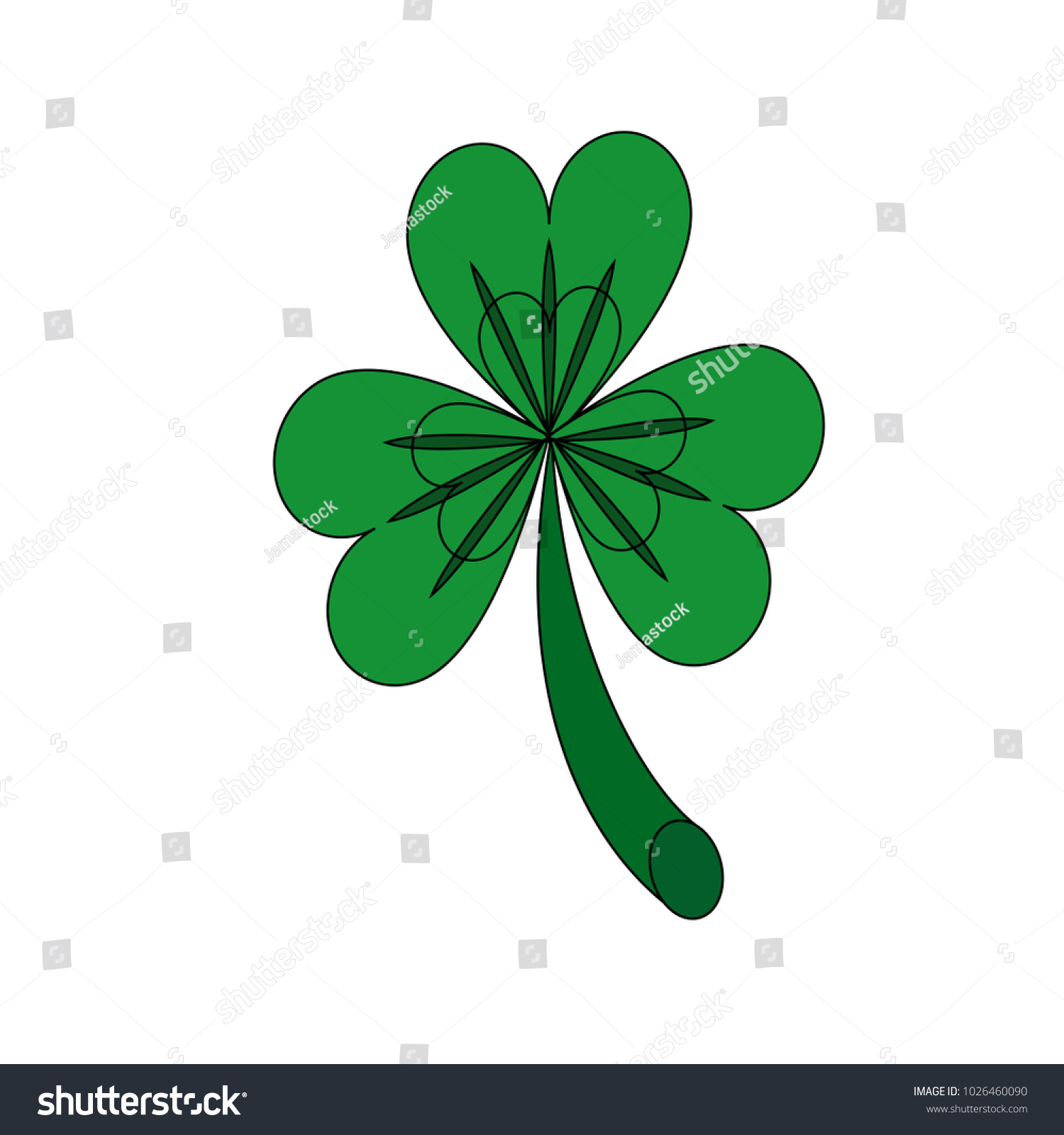 Shamrock Clover Symbol Stock Vector (Royalty Free) 1026460090 ...