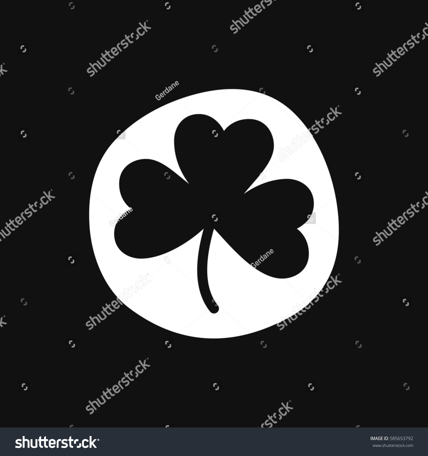 Shamrock Icon Stock Vector 585653792 - Shutterstock