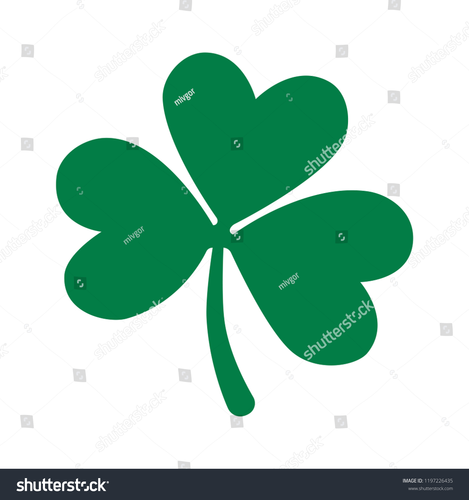 Logo del icono del vector Shamrock: vector de stock (libre de regalías ...