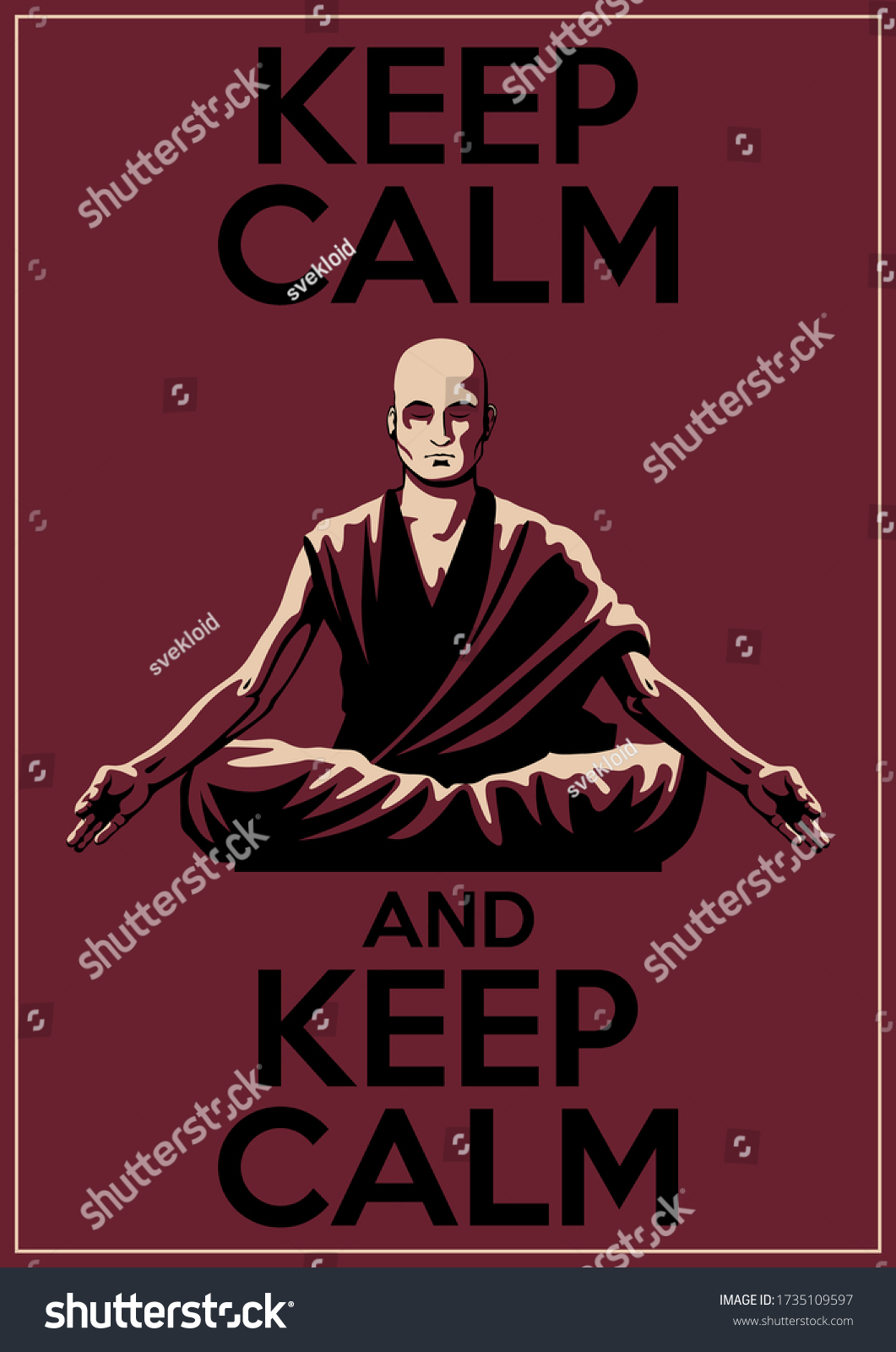 Shaolin Monk Meditation Pose Vector Illustration Stock Vector (Royalty ... Shaolin Monk Meditation Pose Vector Illustration Stock Vector (Royalty ...