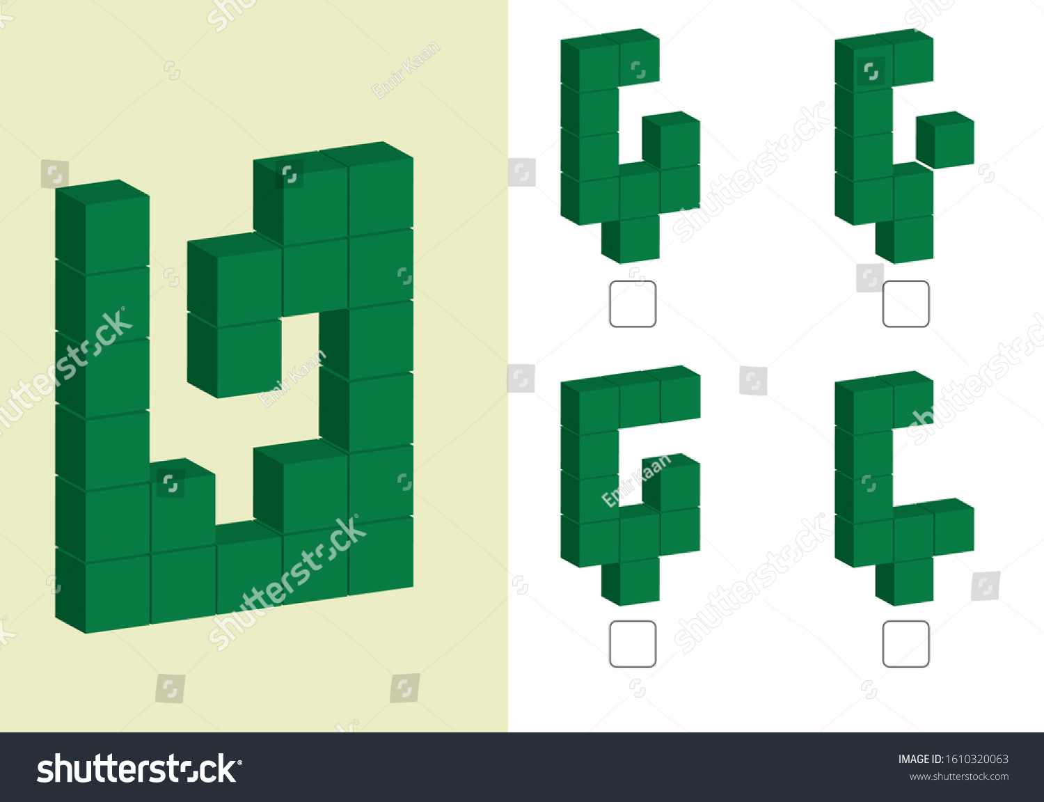 Shape Completion Find Missing Shape Intelligence Stock Vector (Royalty ...